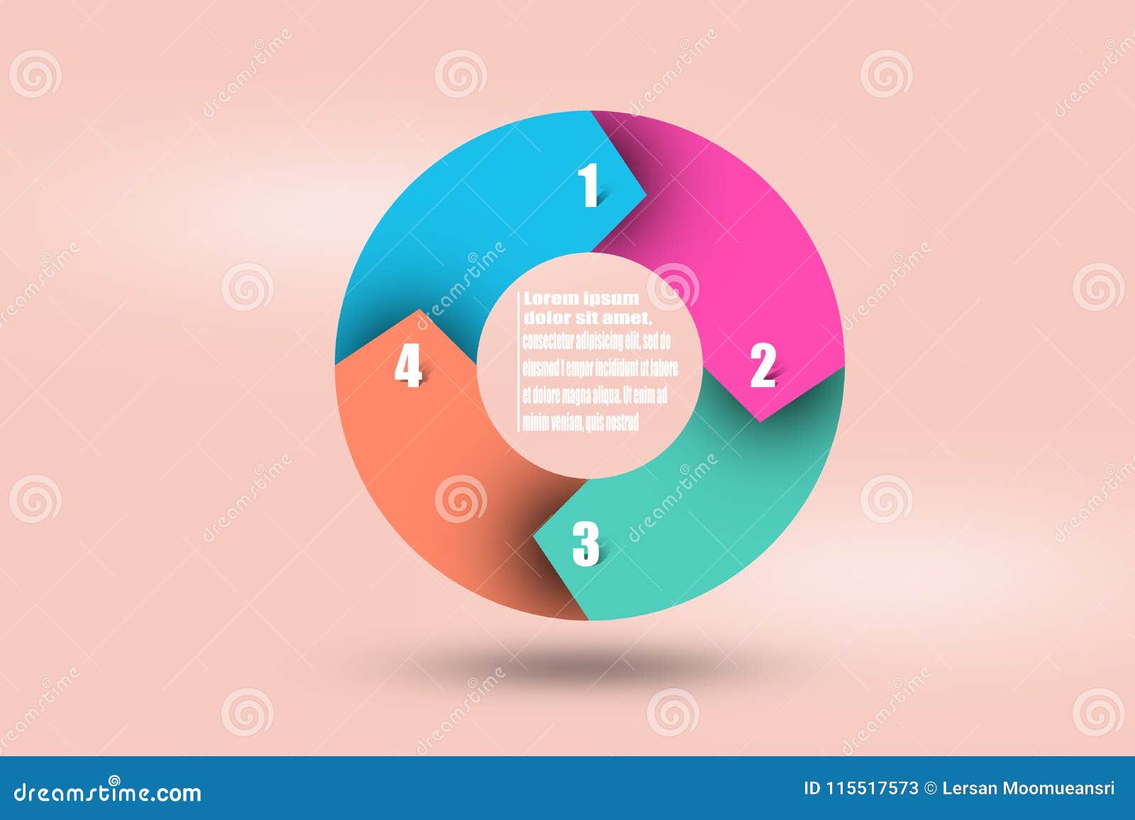 Circle Arrows Infographics. Template for Diagram, Graph, Present Stock ...