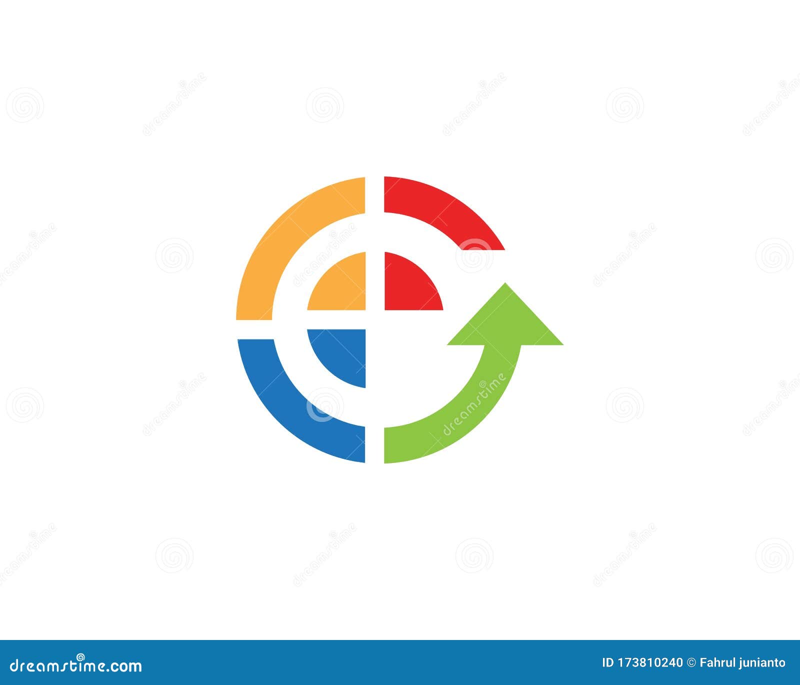 Circle Arrows Logo Vector Template Stock Vector - Illustration of ...
