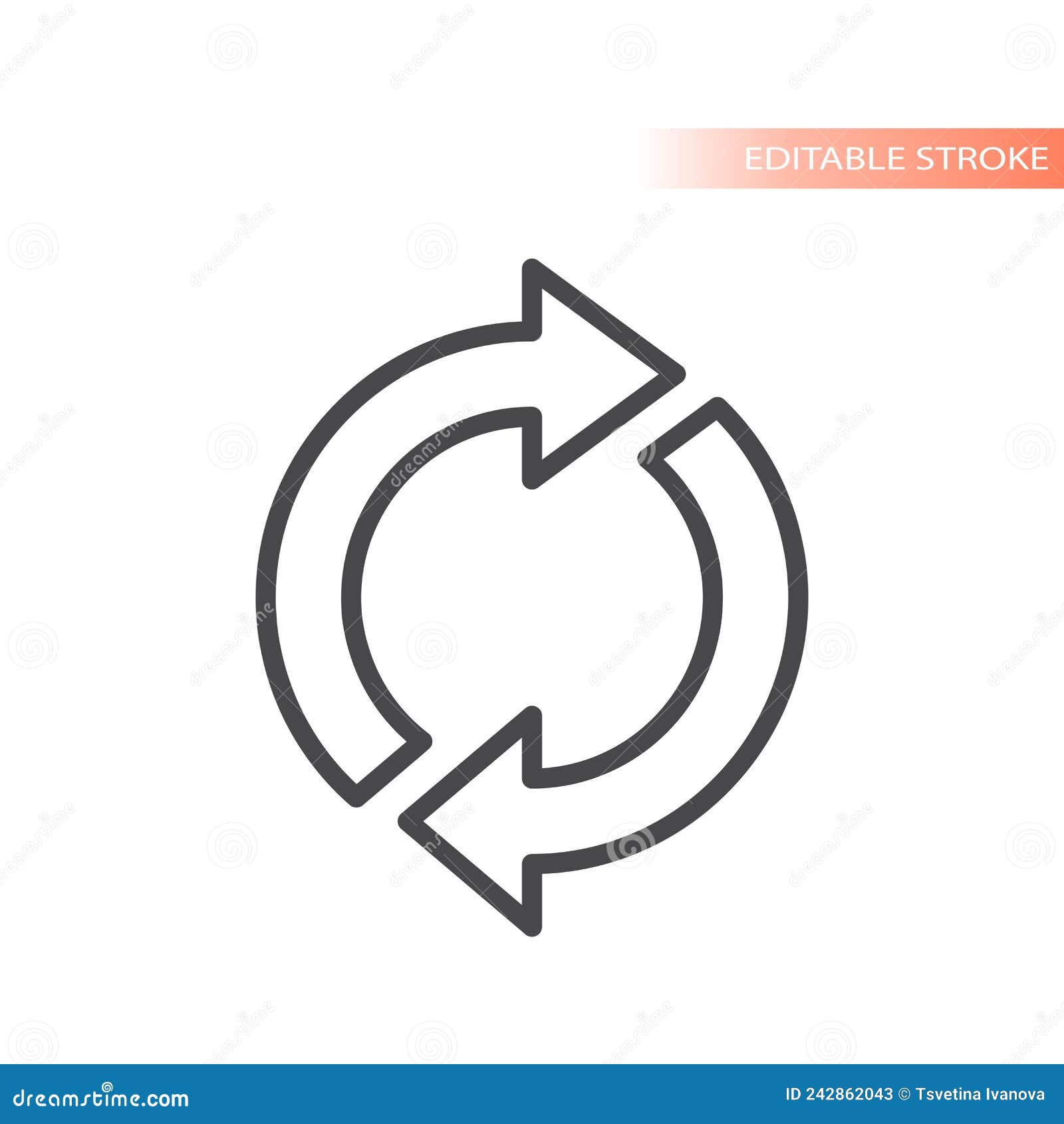 Circle Arrows Loop Line Vector Icon Stock Vector - Illustration of ... Circle Arrows Loop Line Vector Icon Stock Vector - Illustration of ...