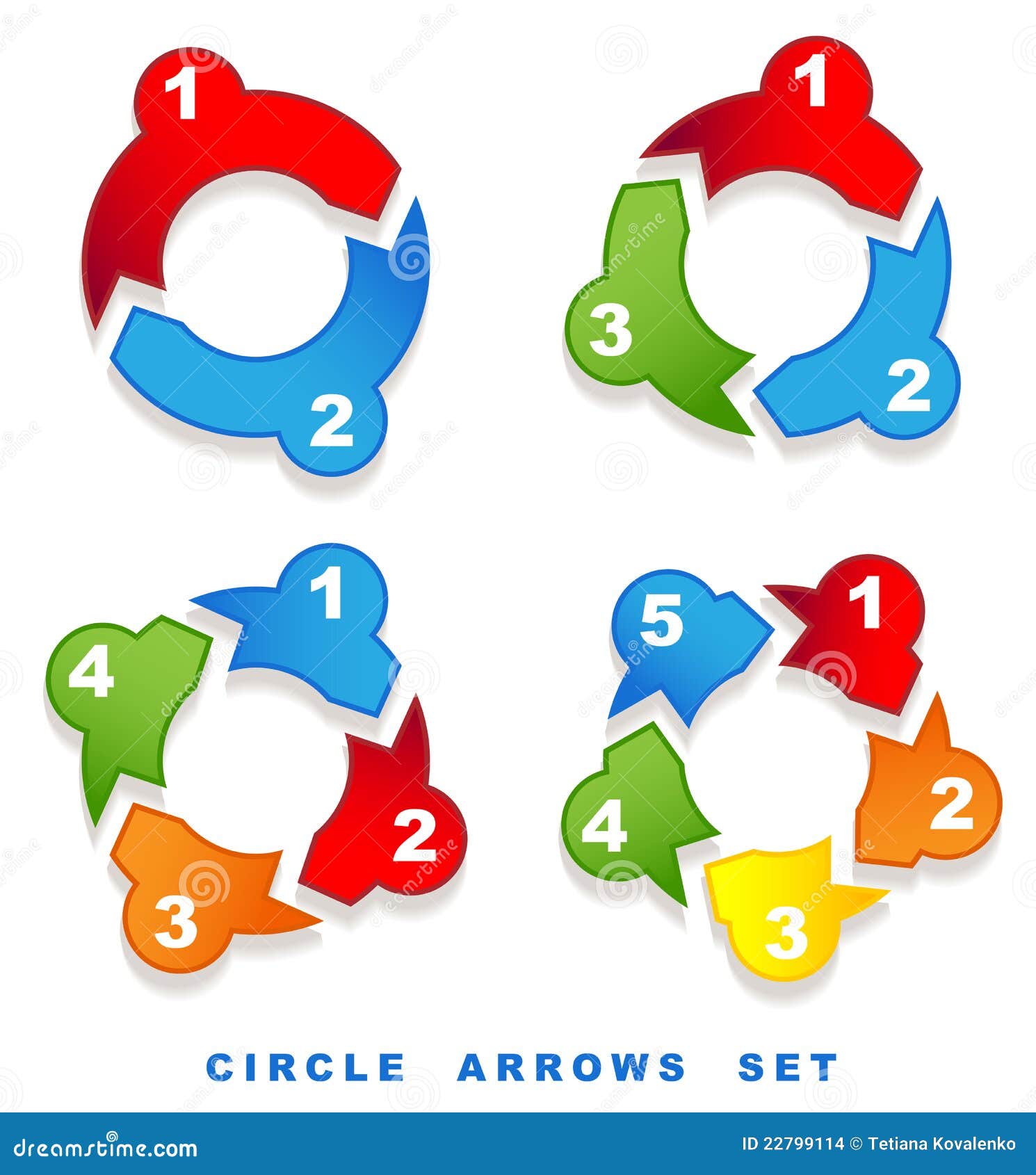 Circle arrows set. stock vector. Illustration of collection - 22799114
