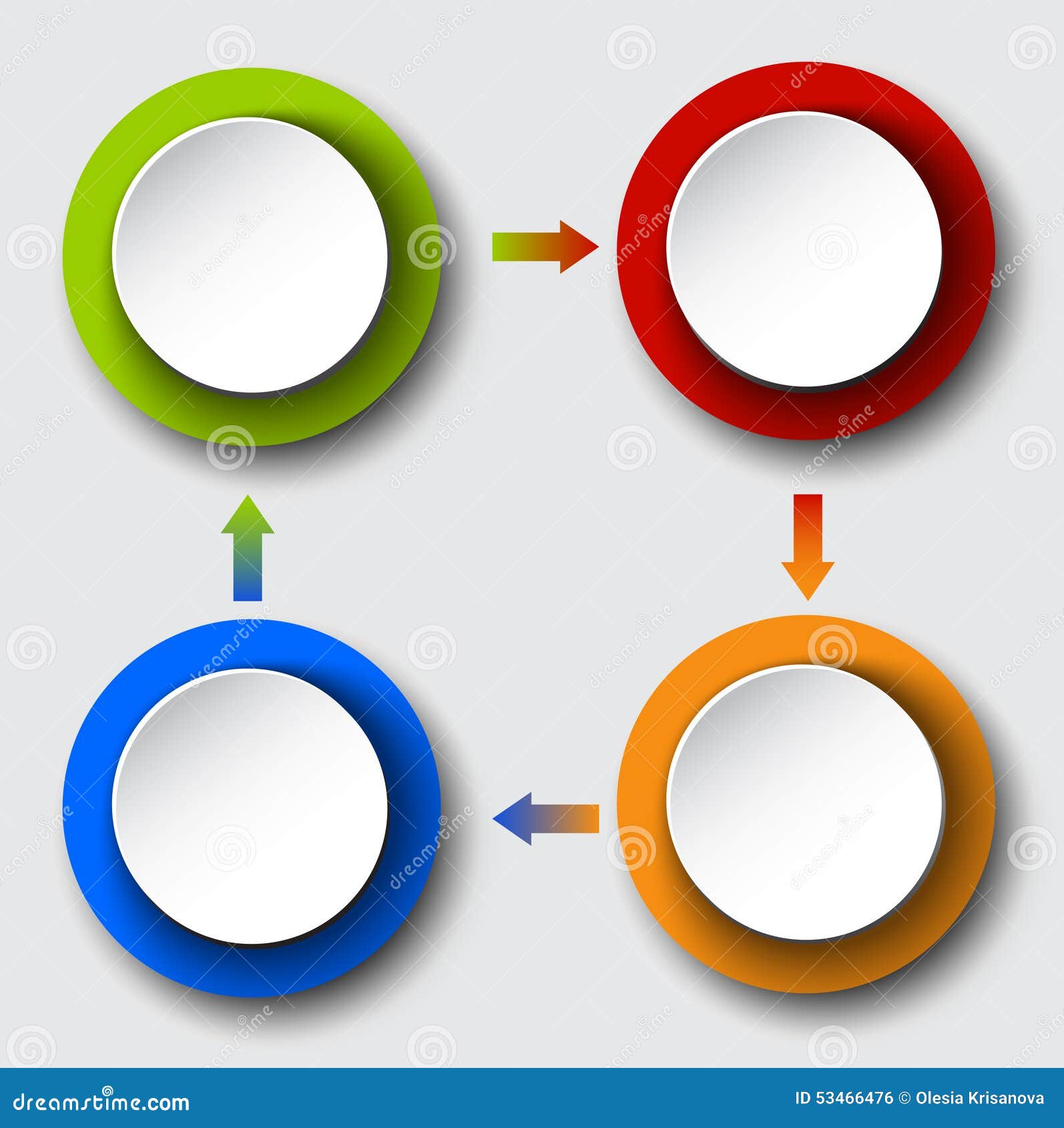 Circle Arrows Set for Your Info Graphic Stock Vector - Illustration of ...