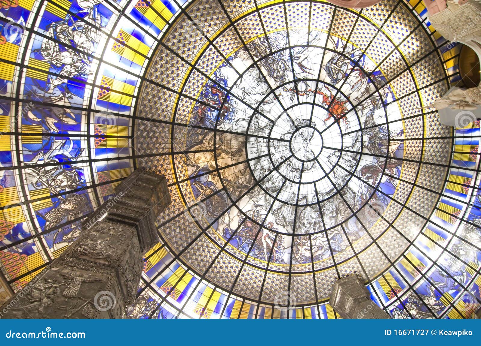 Circle art interior design stock image. Image of geometry - 16671727