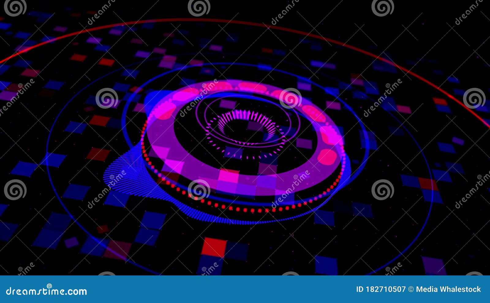Circle Audio Equalizer Background. Animation. Abstract Circular ...