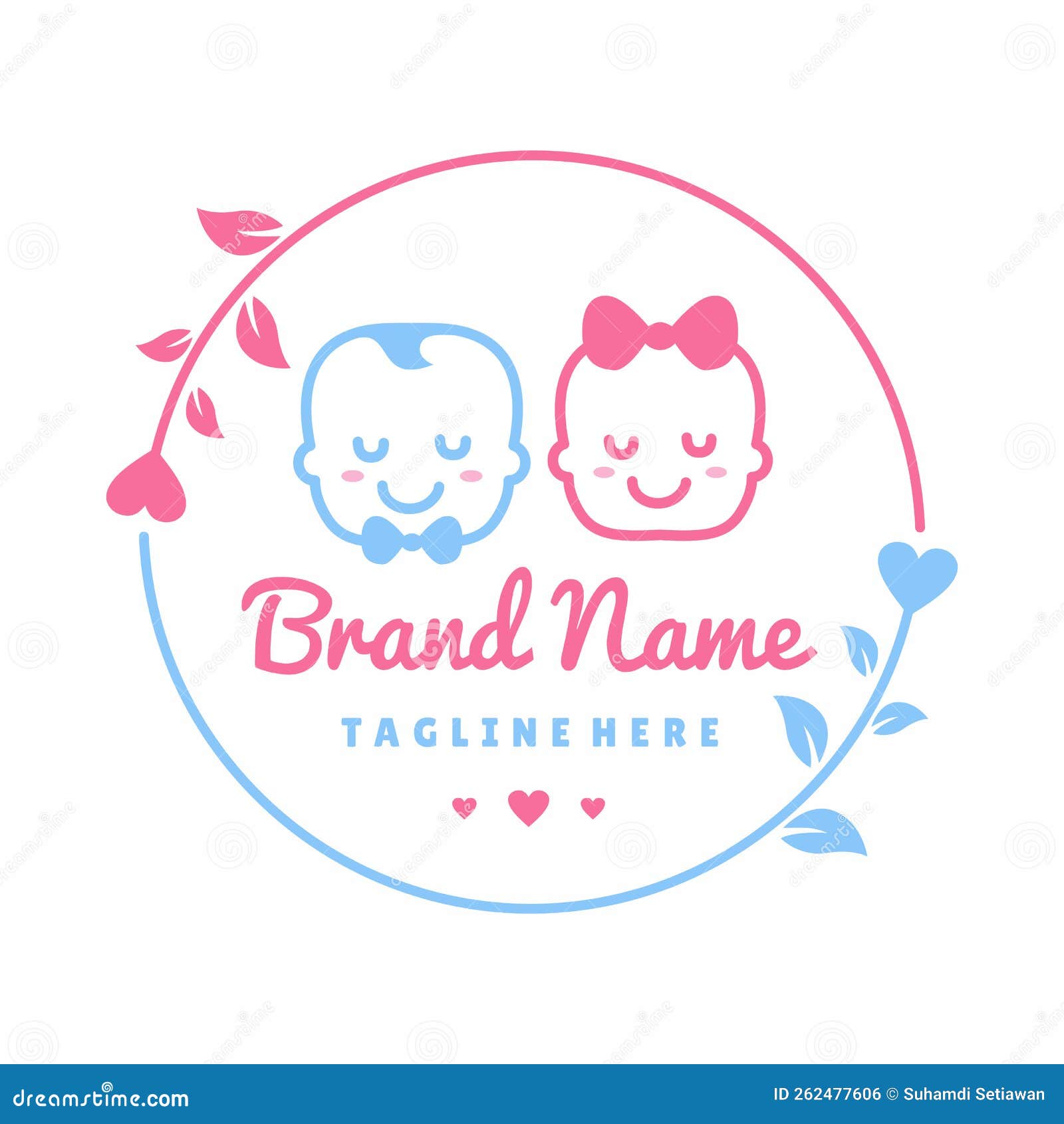 Circle Baby Shop Logo Design Vector Stock Vector - Illustration of baby ...