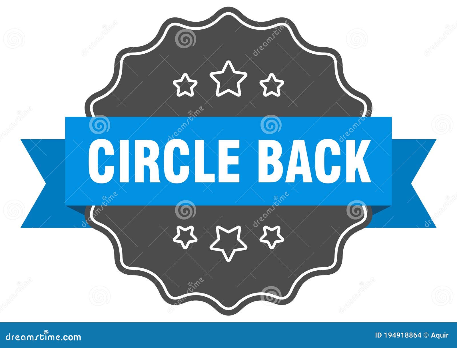 Circle back label stock vector. Illustration of template - 194918864
