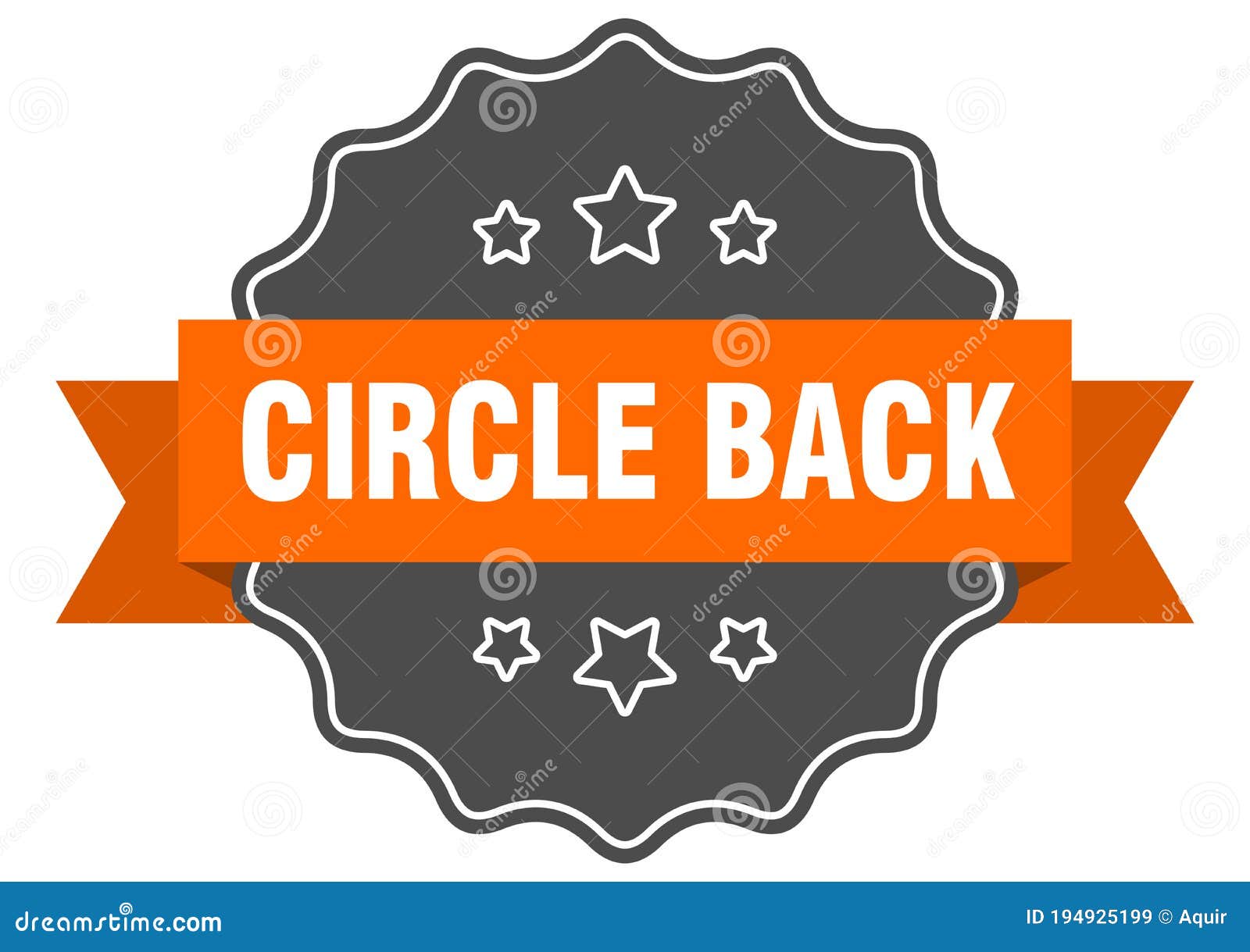 Circle back label stock vector. Illustration of isolated - 194925199