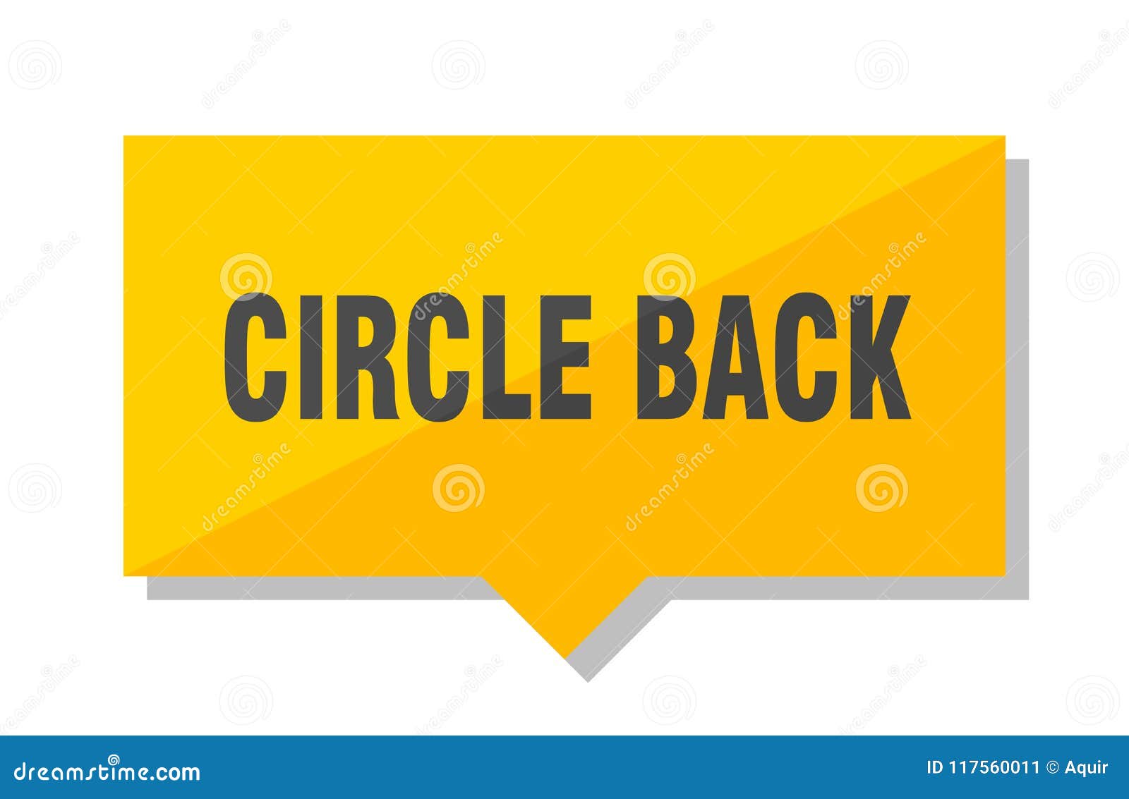 Circle back price tag stock vector. Illustration of orange - 117560011