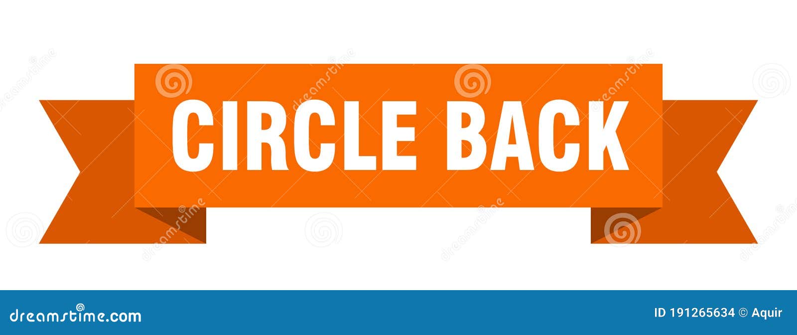 Circle back ribbon. stock vector. Illustration of white - 191265634
