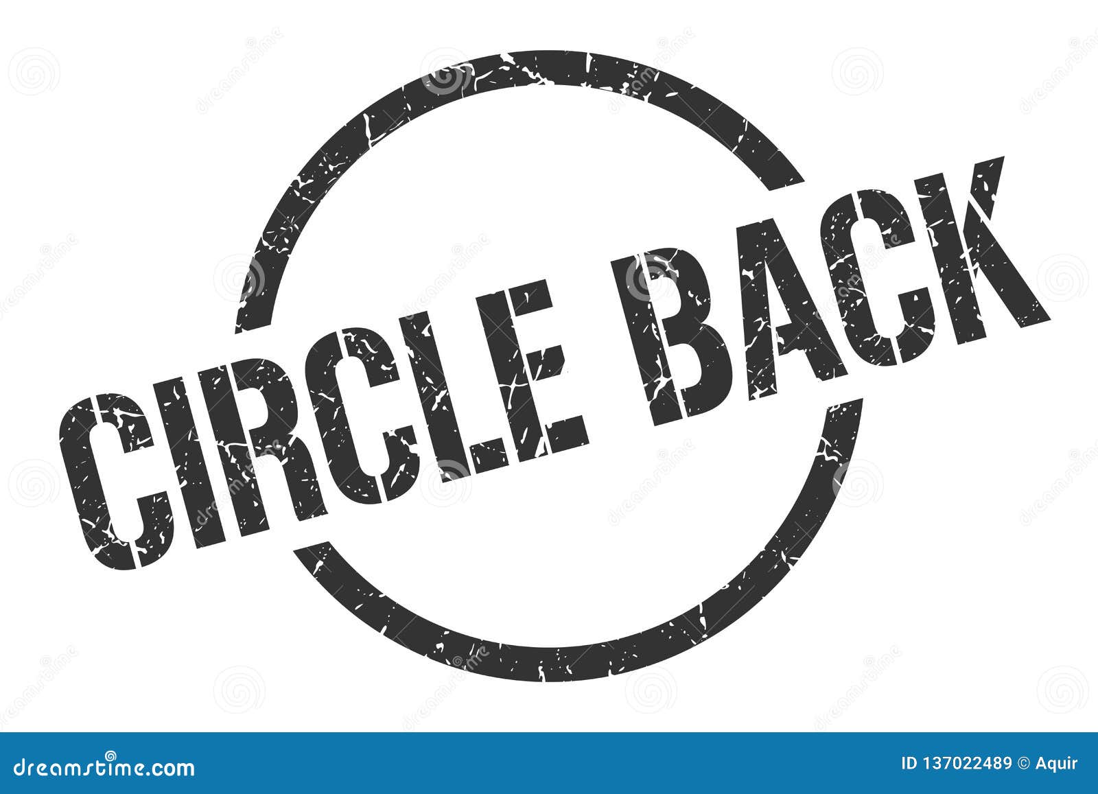 Circle back stamp stock vector. Illustration of banner - 137022489