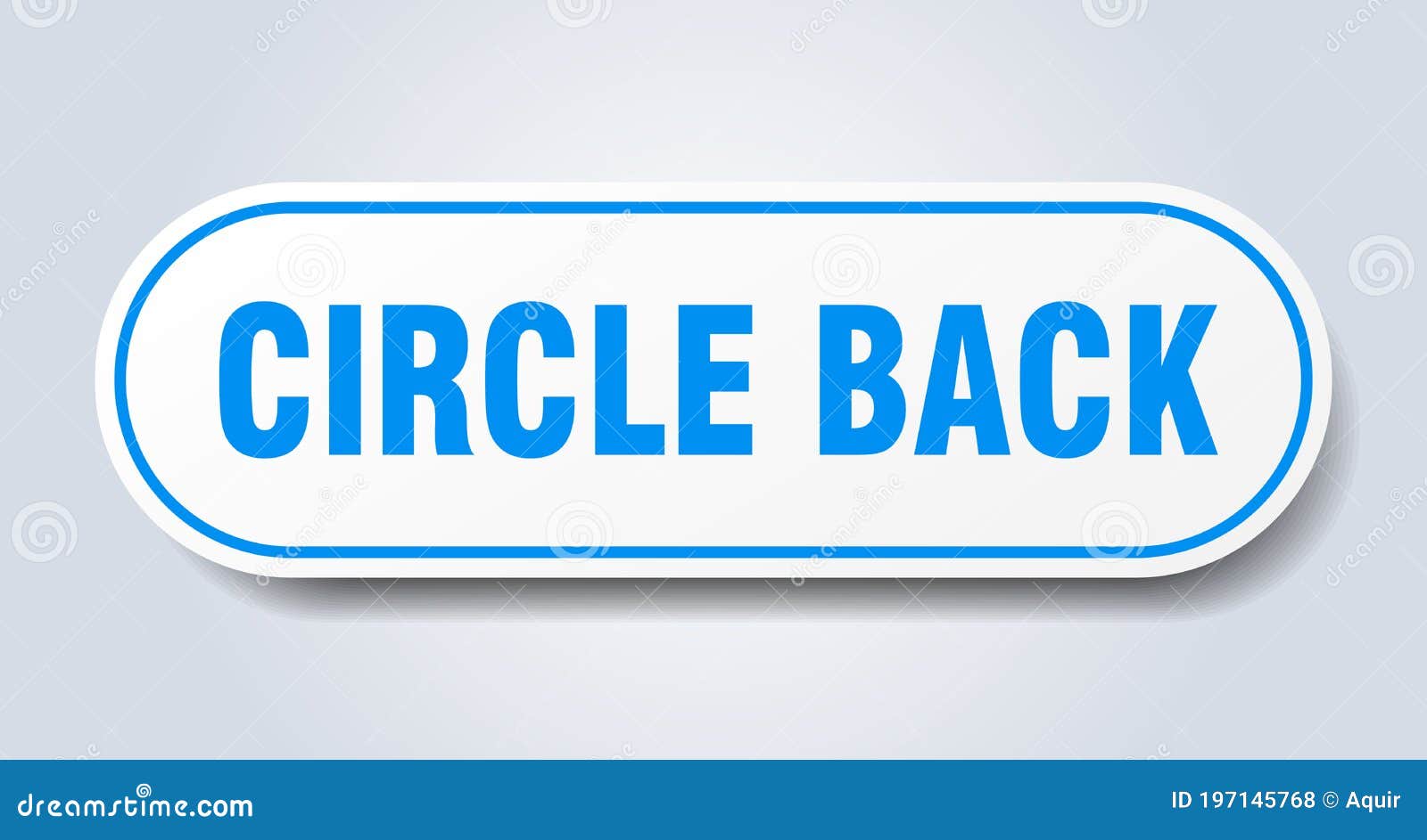 Circle back sticker. stock vector. Illustration of sign - 197145768