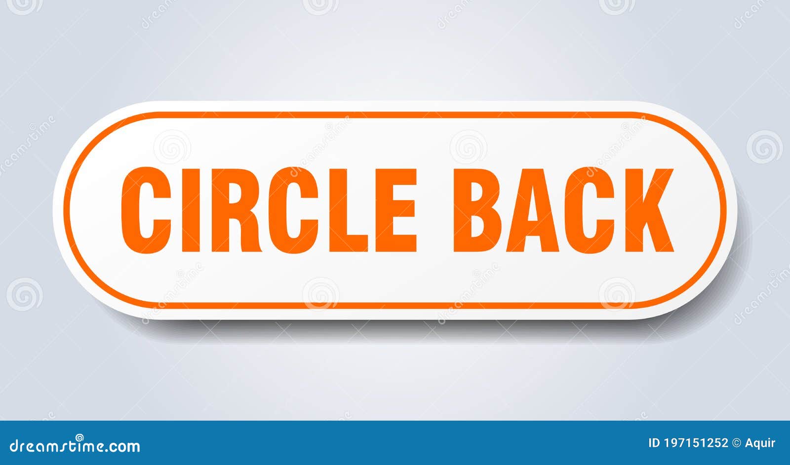 Circle back sticker. stock vector. Illustration of seal - 197151252