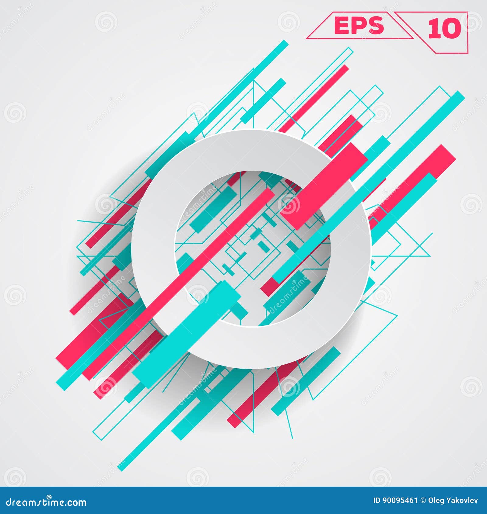 Circle Background Flat Design Stock Vector - Illustration of label ...