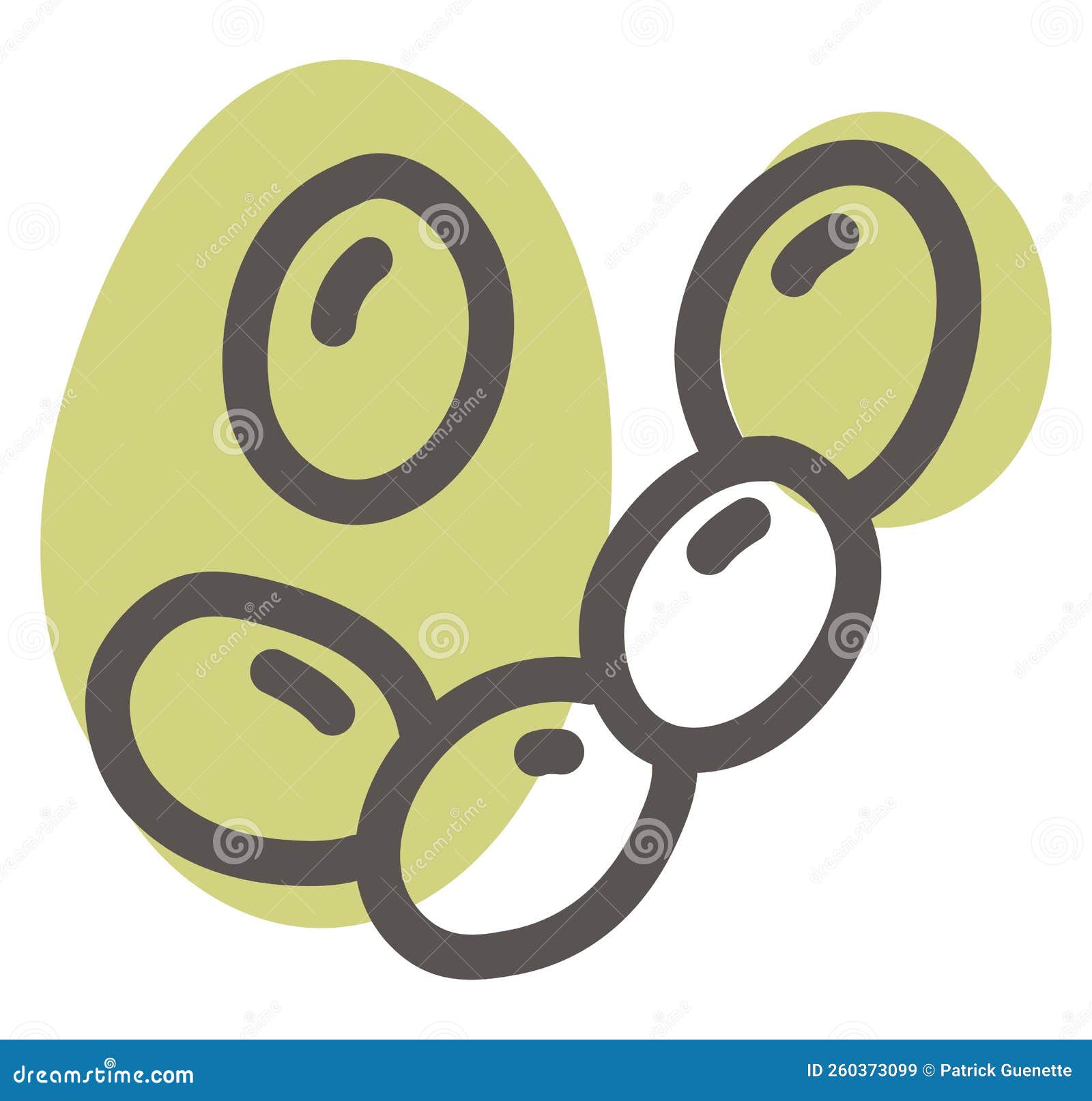 Circle bacteria, icon stock vector. Illustration of creature - 260373099