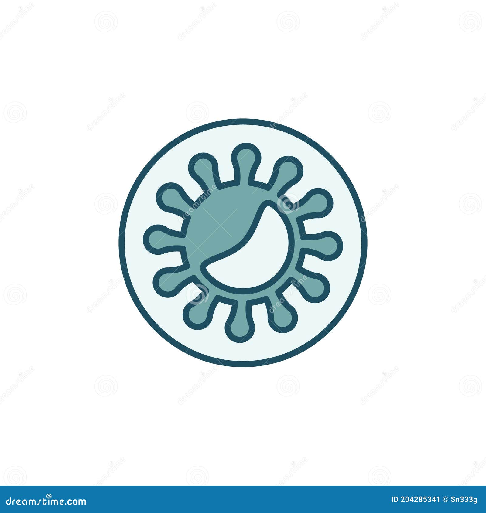 Circle with Bacteria or Virus Vector Concept Colored Icon Stock Vector ...