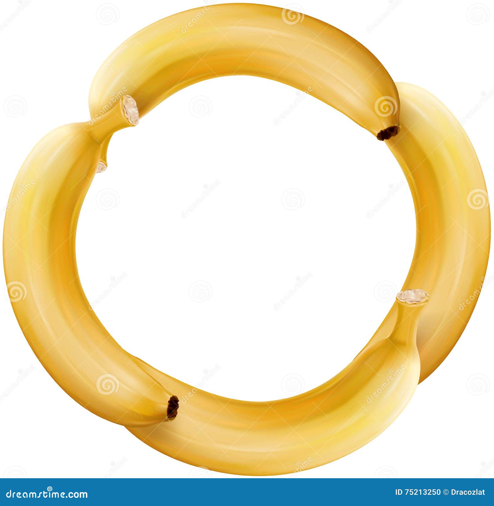 Circle with bananas stock vector. Illustration of fruit - 75213250