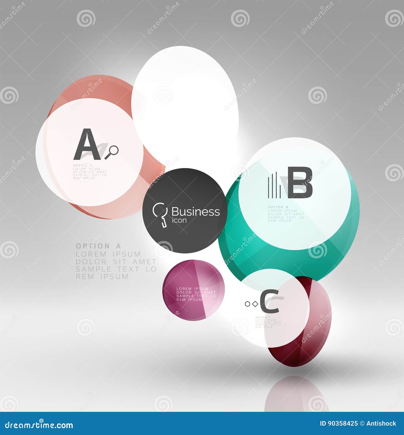 Circle banner template stock vector. Illustration of card - 90358425