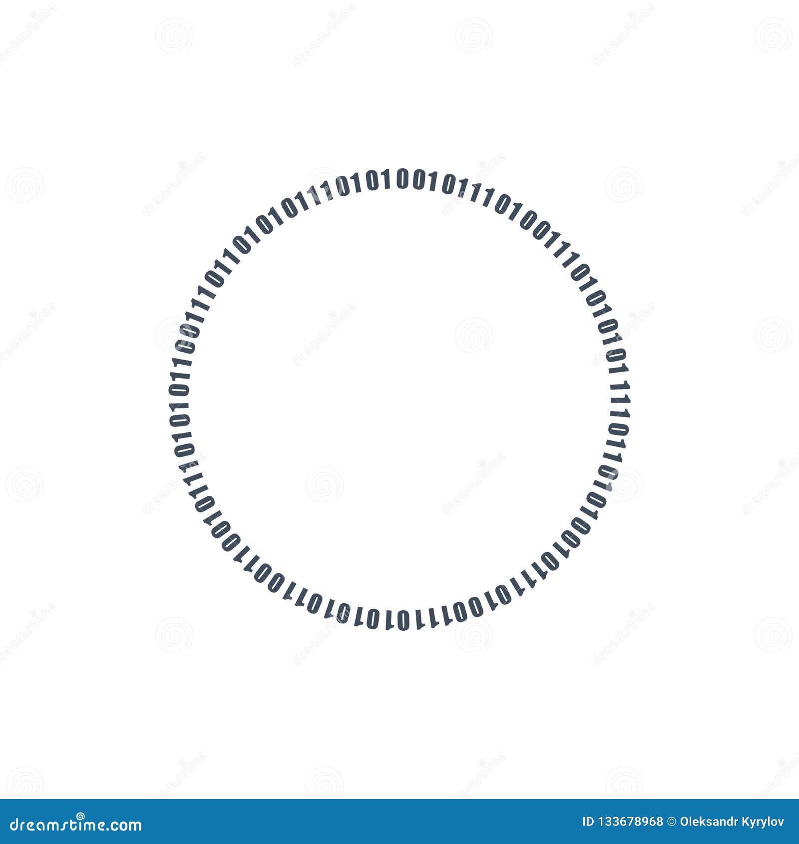 Circle Binary Circuit, Future Technology, Cyber Security Concept ...