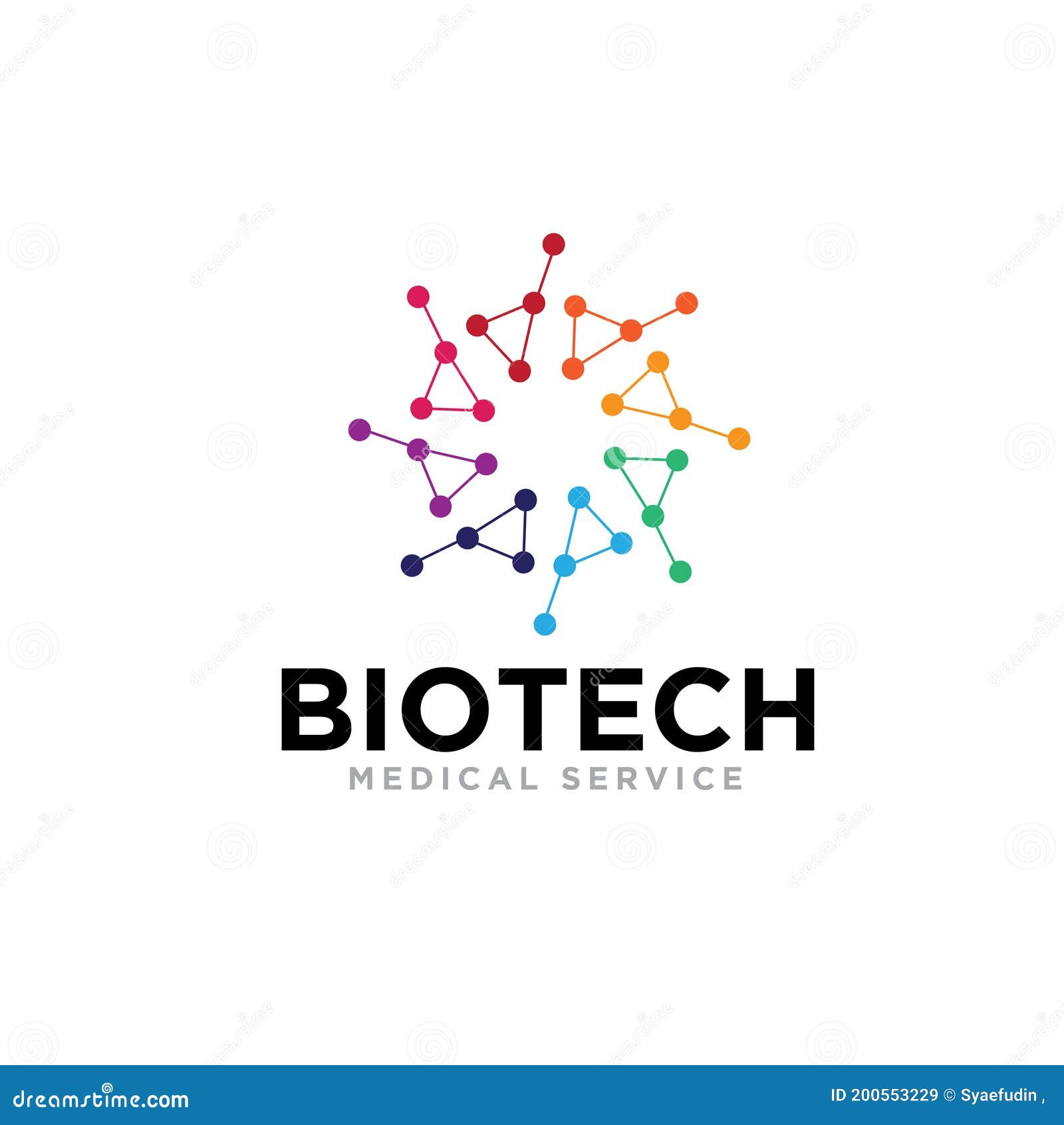 Circle Bio Tech Molecule Logo Designs for Medical Service Stock Vector ...