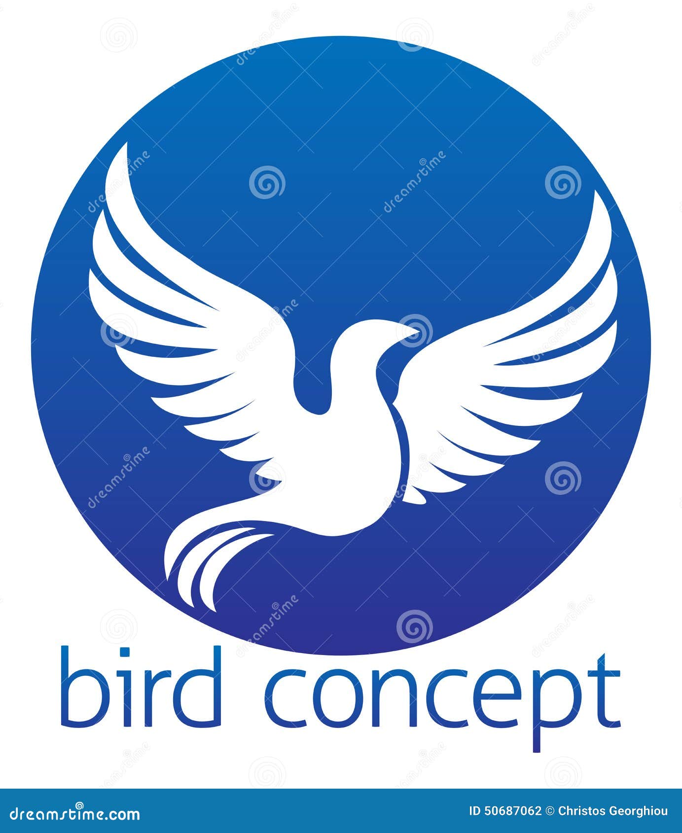 Circle bird concept design stock vector. Illustration of clip - 50687062