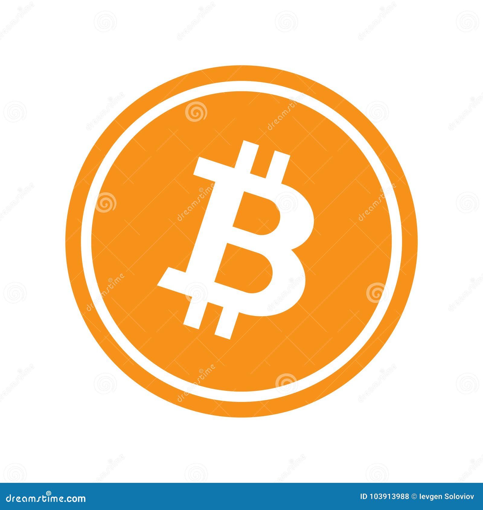 Circle with bitcoin stock vector. Illustration of flat - 103913988
