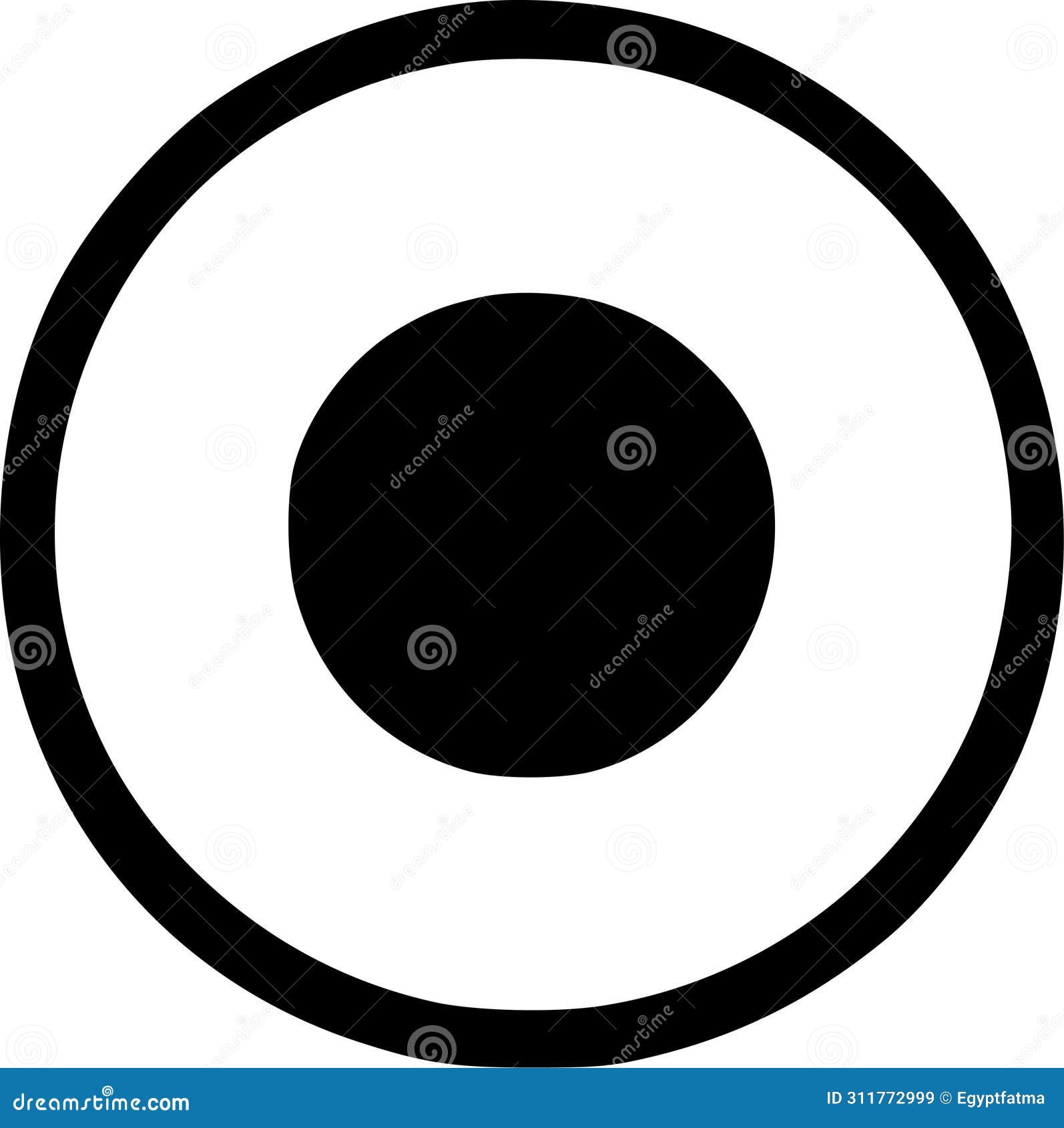 Circle - Black and White Isolated Icon - Vector Illustration Stock ...