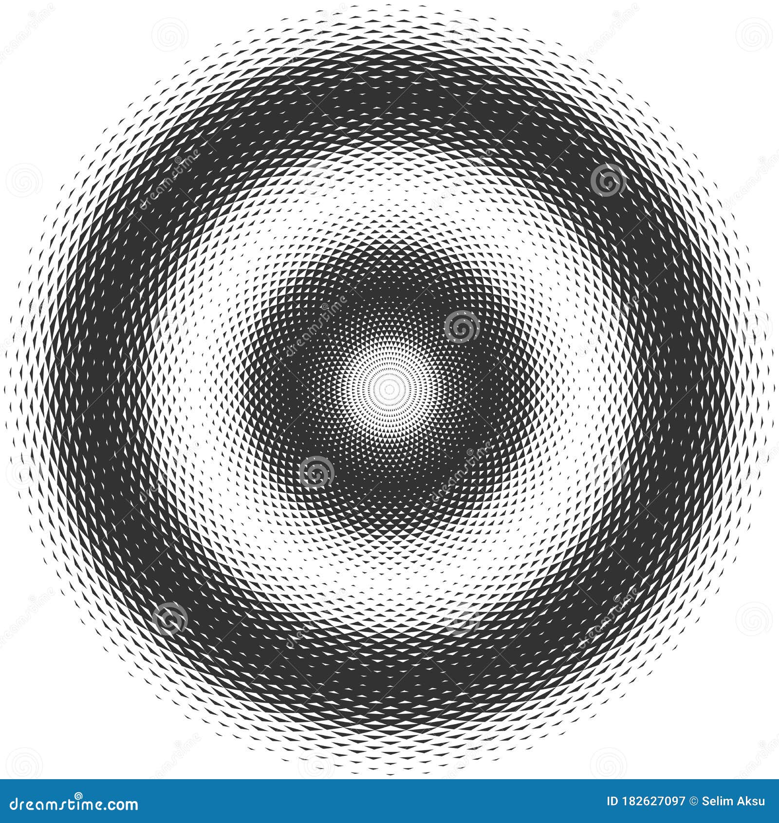 Circle Black and White Morphing Triangle Halftone Grid Gradient Pattern ...