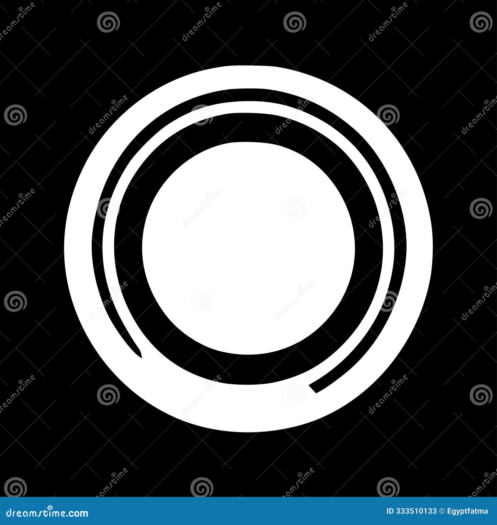 Circle - Black and White Vector Illustration Stock Illustration ...