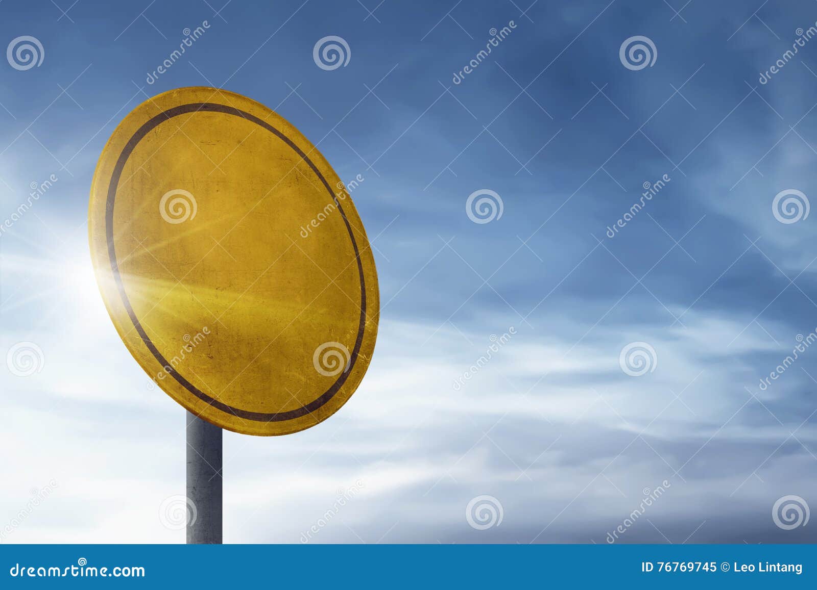 Circle Blank Board Traffic Signs Stock Image - Image of move, backpack ...