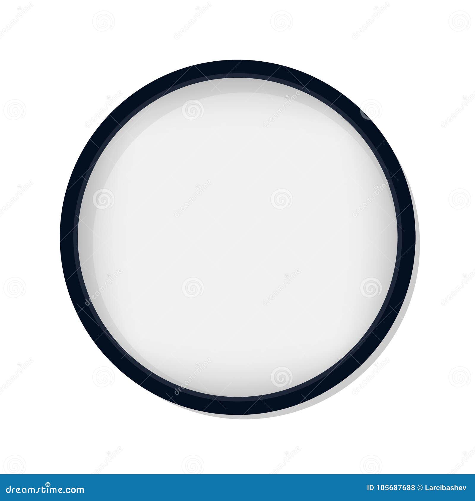 Circle Blank Picture Frame Isolated Stock Vector - Illustration of ...