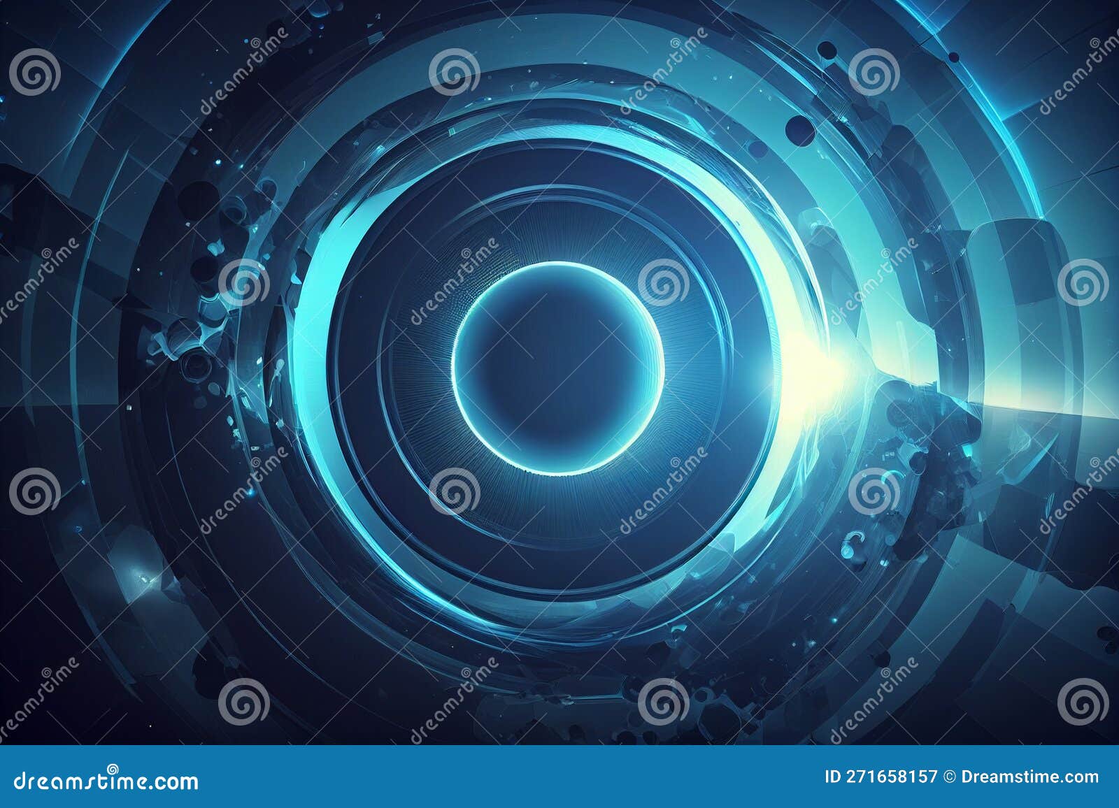 Circle Blue Abstract Futuristic Technology Background Technology Design ...