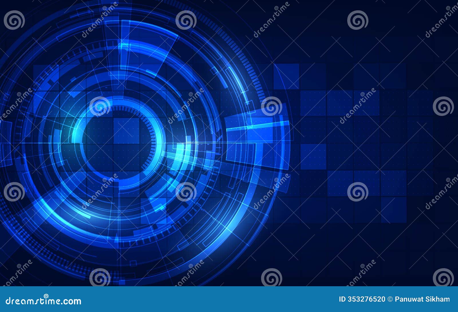 Circle Blue Abstract Technology Innovation Concept Vector Background ...