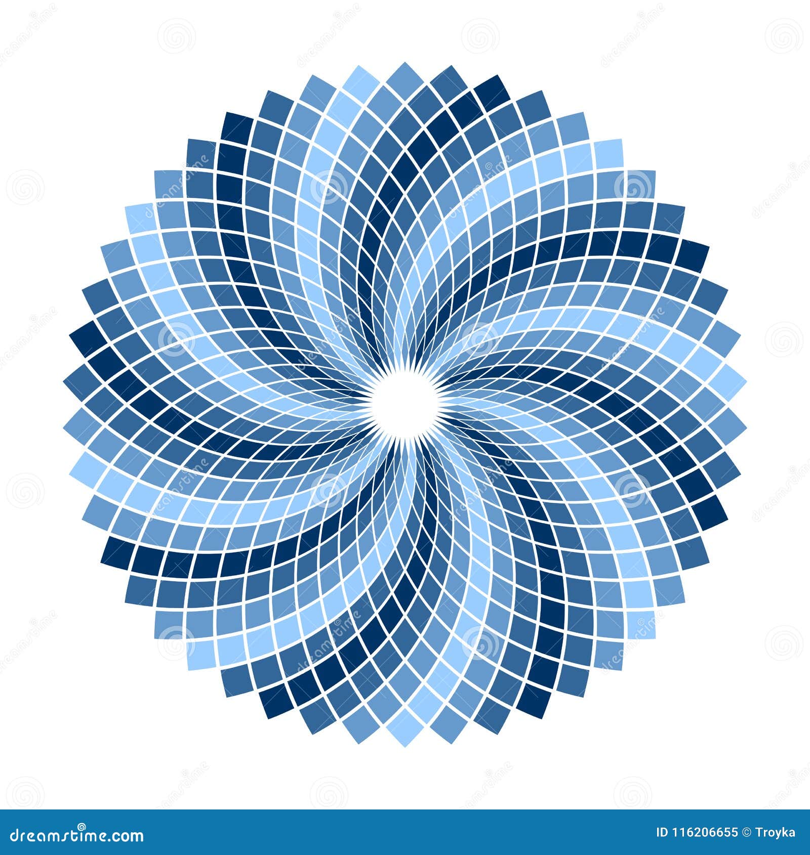 Circle Blue Design Element. Rotation Pattern Stock Vector ...