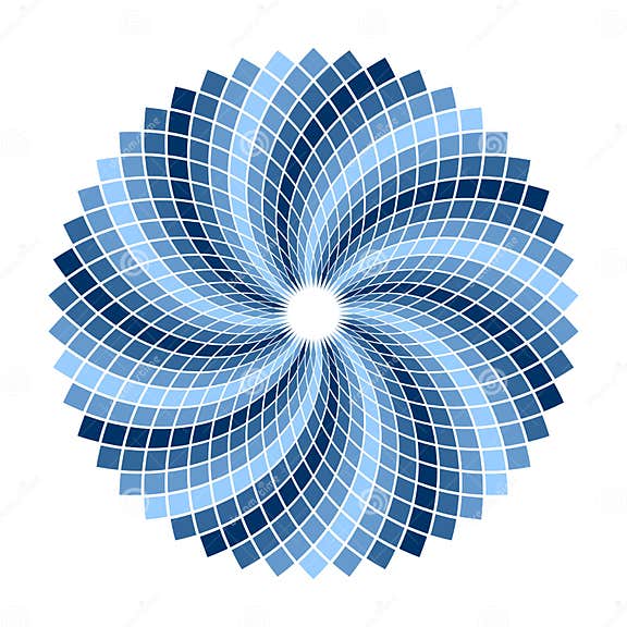 Circle Blue Design Element. Rotation Pattern Stock Vector ...