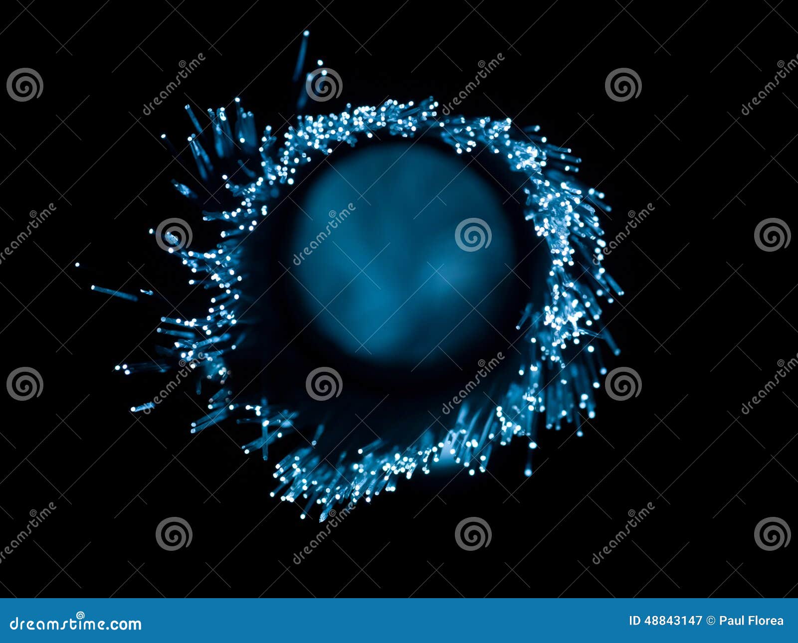 Circle blue fiber optics stock image. Image of glowing - 48843147