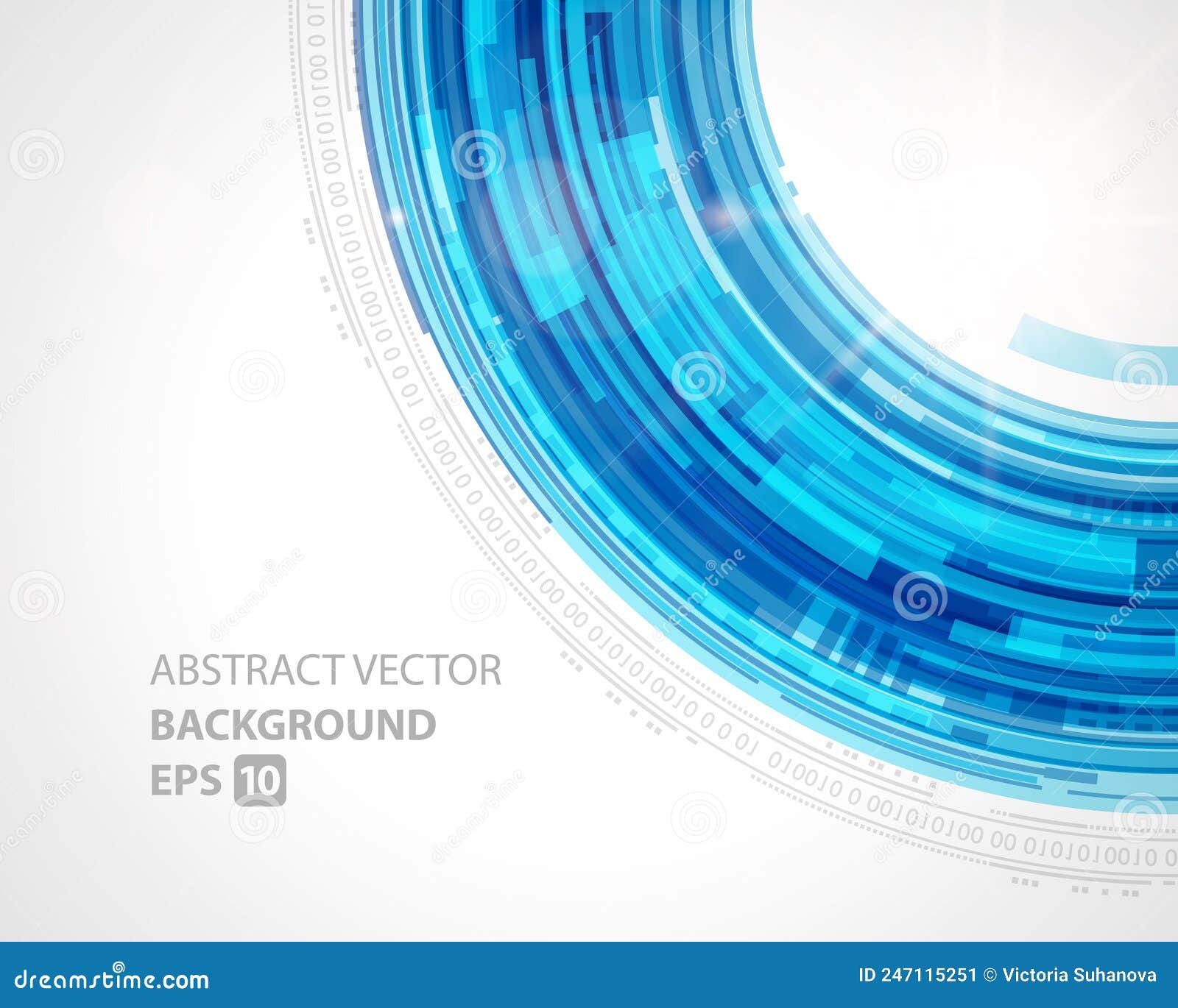 Circle Blue Gradient Digital Cyberspace Datum Geometric Hi Tech Flow ...