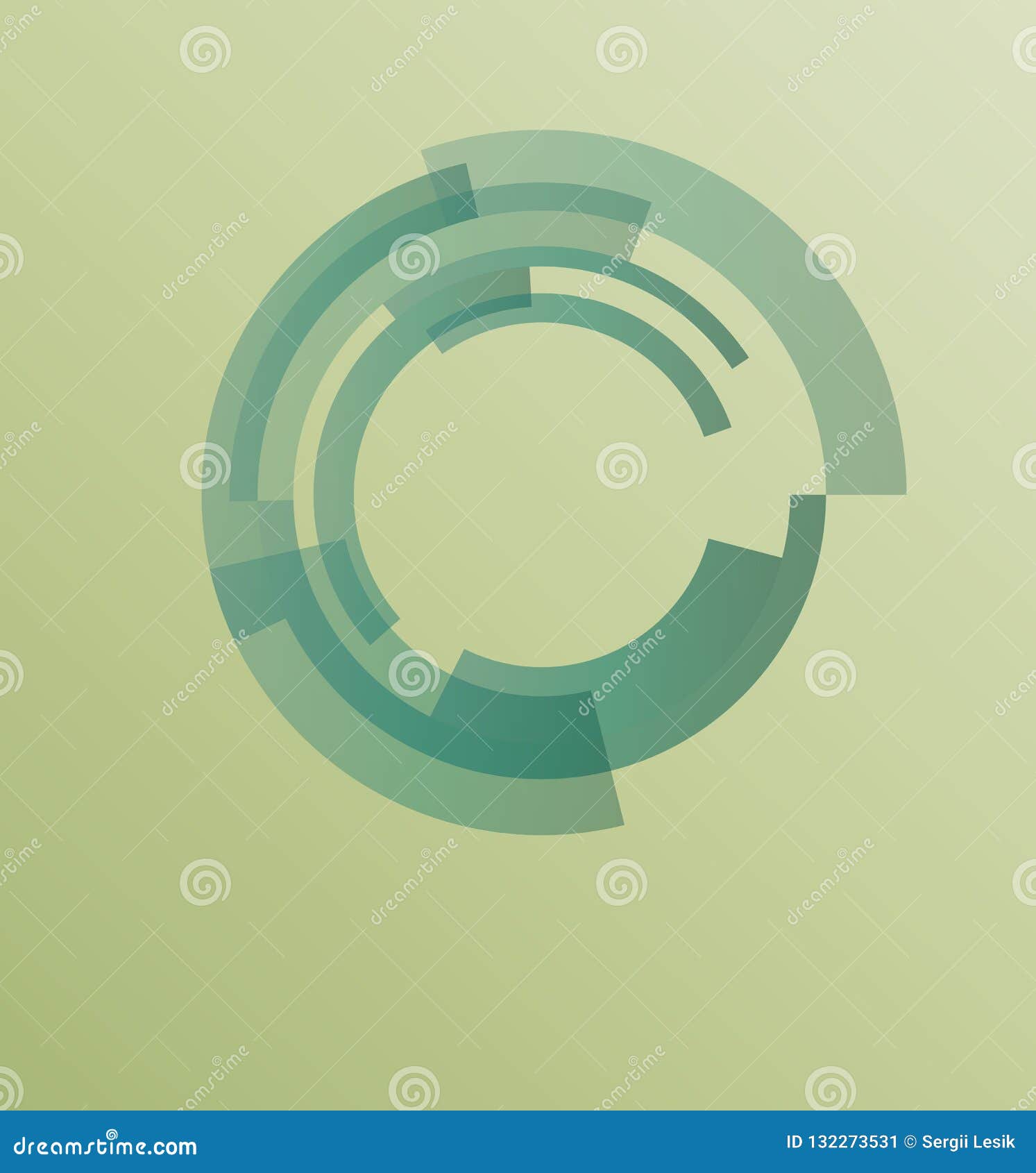 Circle from Blue Rectangular Abstract Technology Innovation Concept. Stock Vector - Illustration ...