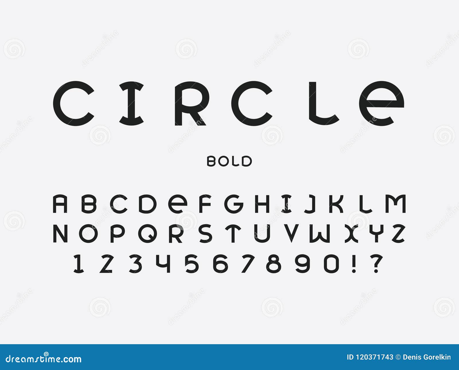 Circle Bold Font. Vector Alphabet Stock Vector - Illustration of trendy ...