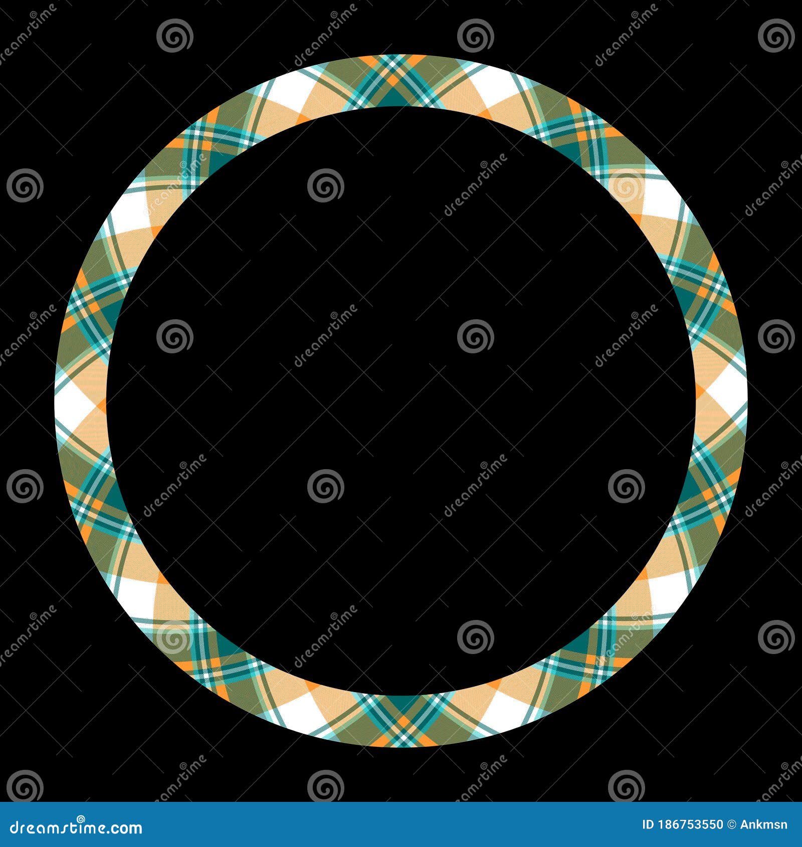 Circle Borders and Frames Vector. Round Border Pattern Geometric Vintage Frame Design. Scottish ...