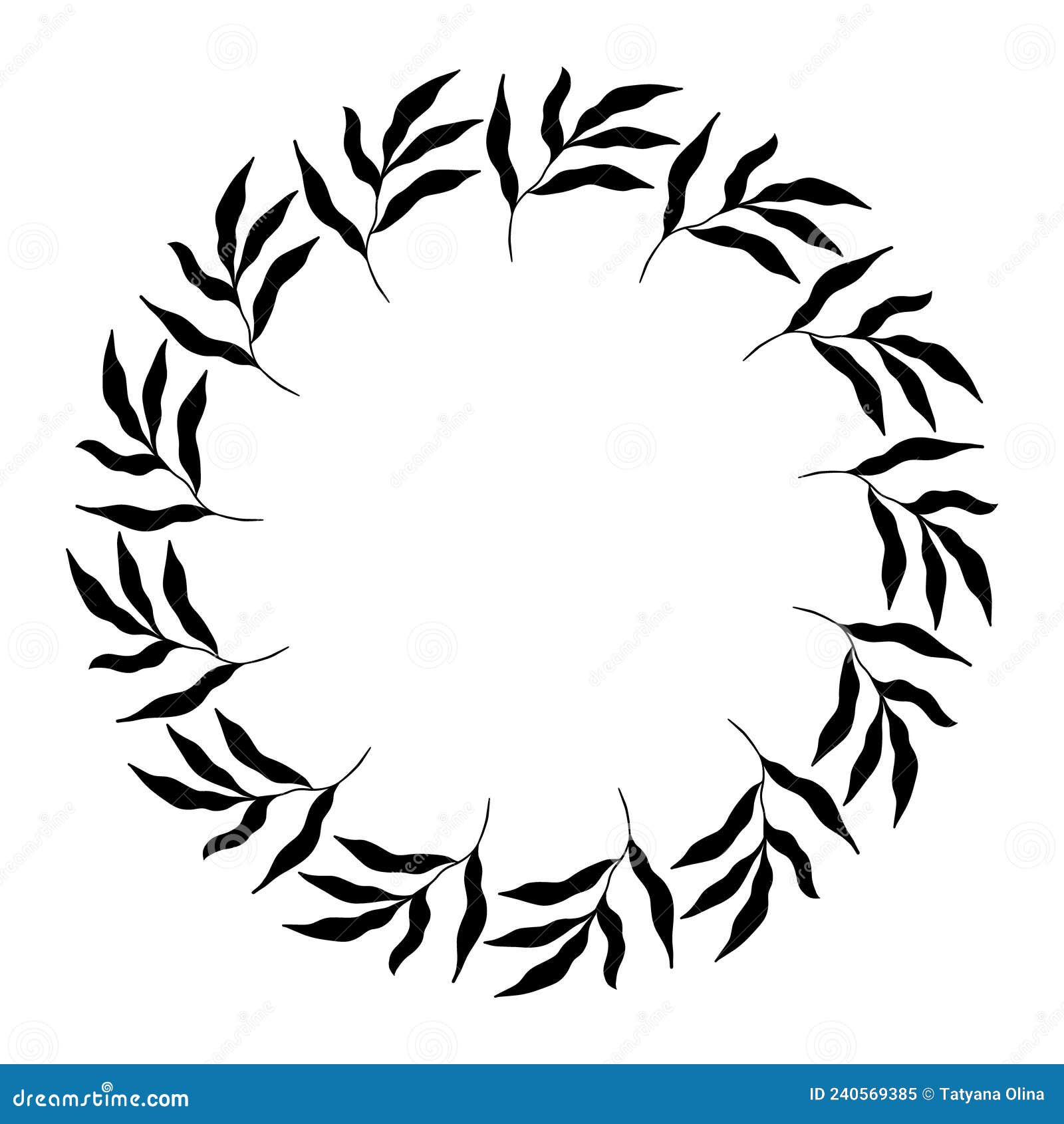 Circle Botanical Frame. Vector Illustration Stock Vector - Illustration ...