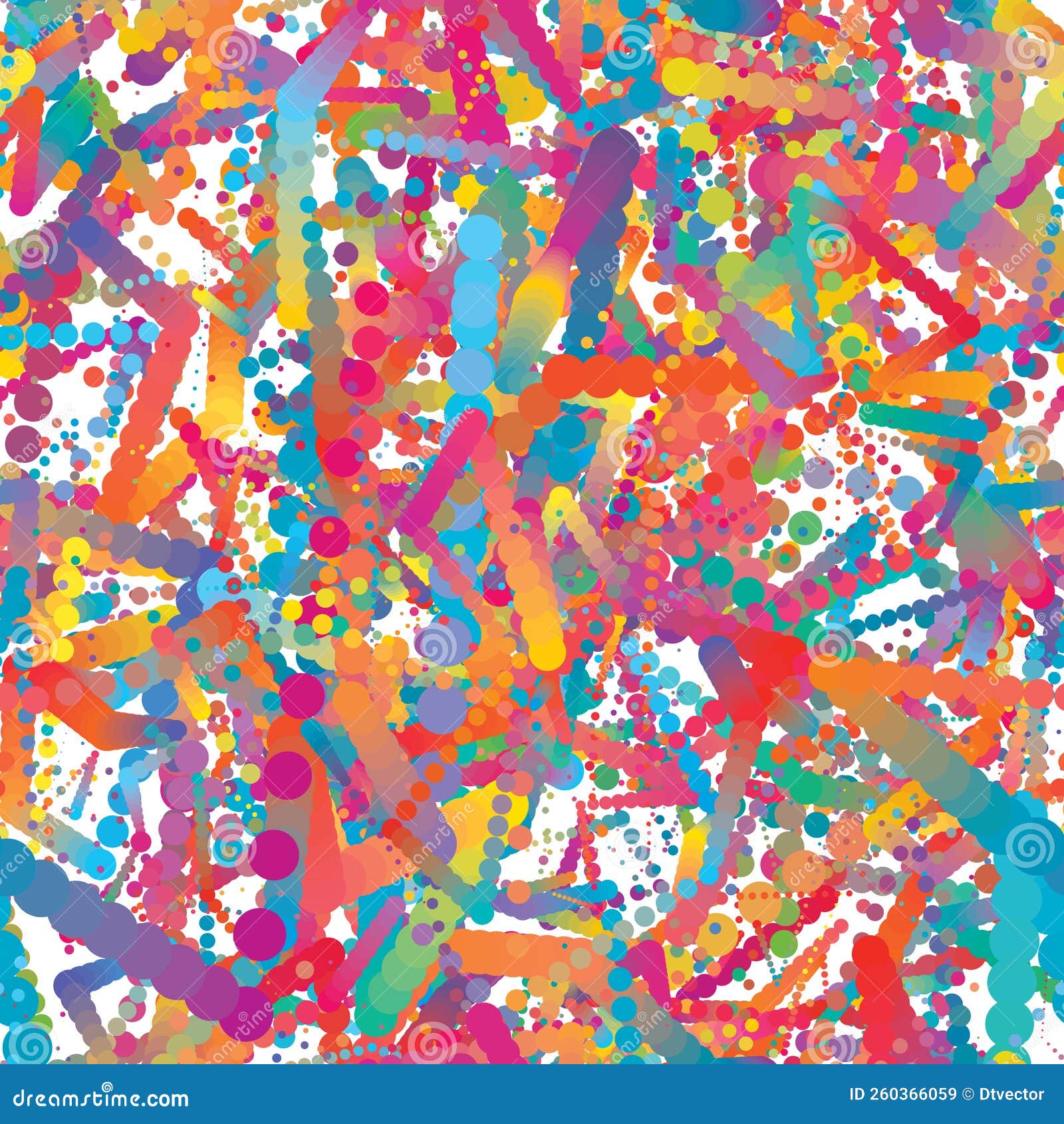 Circle Bouncing Line Seamless Pattern Stock Vector - Illustration of ...