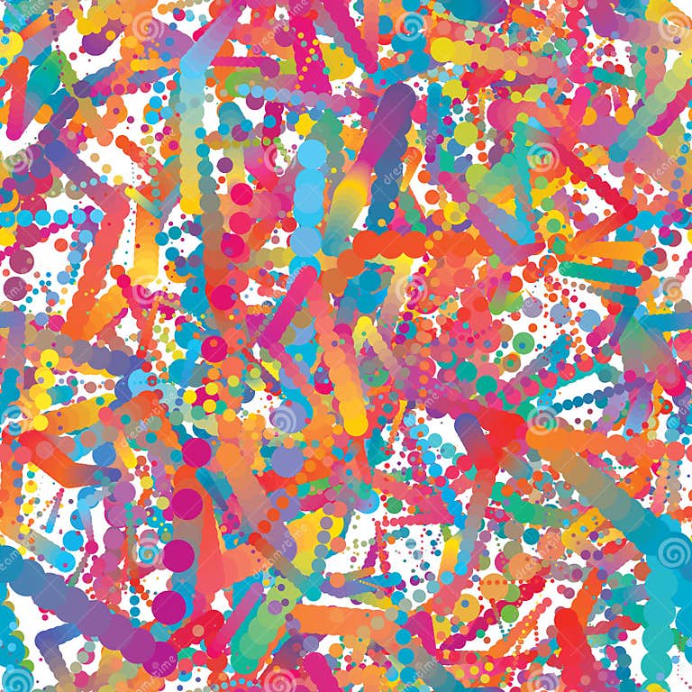 Circle Bouncing Line Seamless Pattern Stock Vector - Illustration of ...