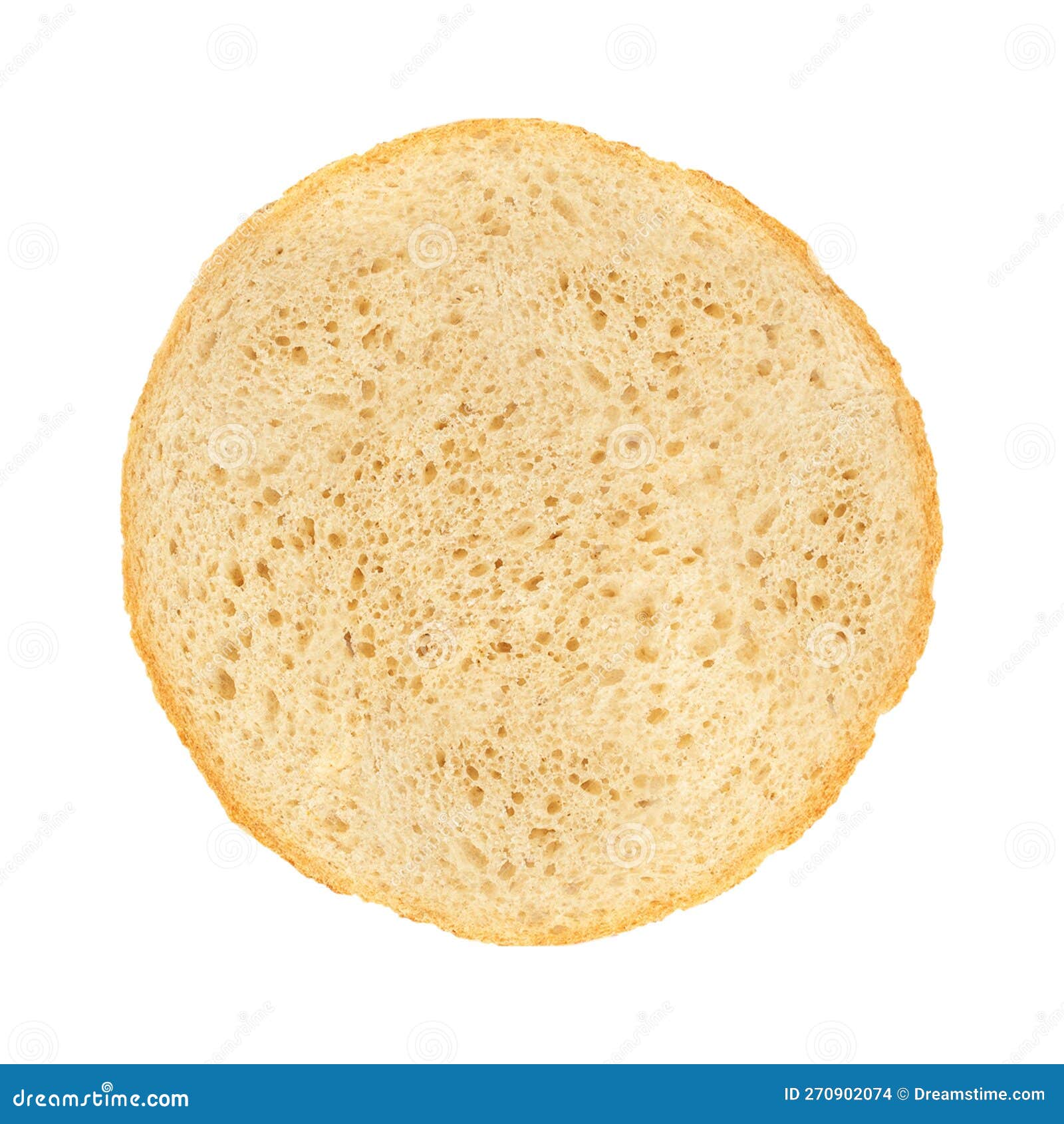 Circle Bread Isolated on White Background Stock Photo - Image of baked ...