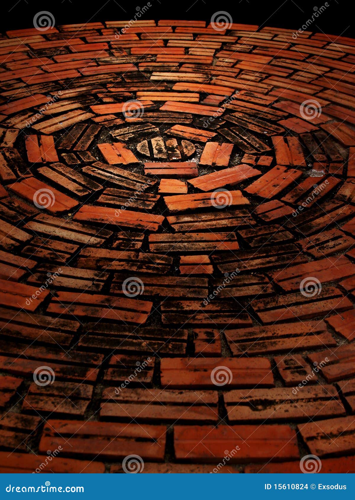 Circle brick floor stock photo. Image of design, joint - 15610824
