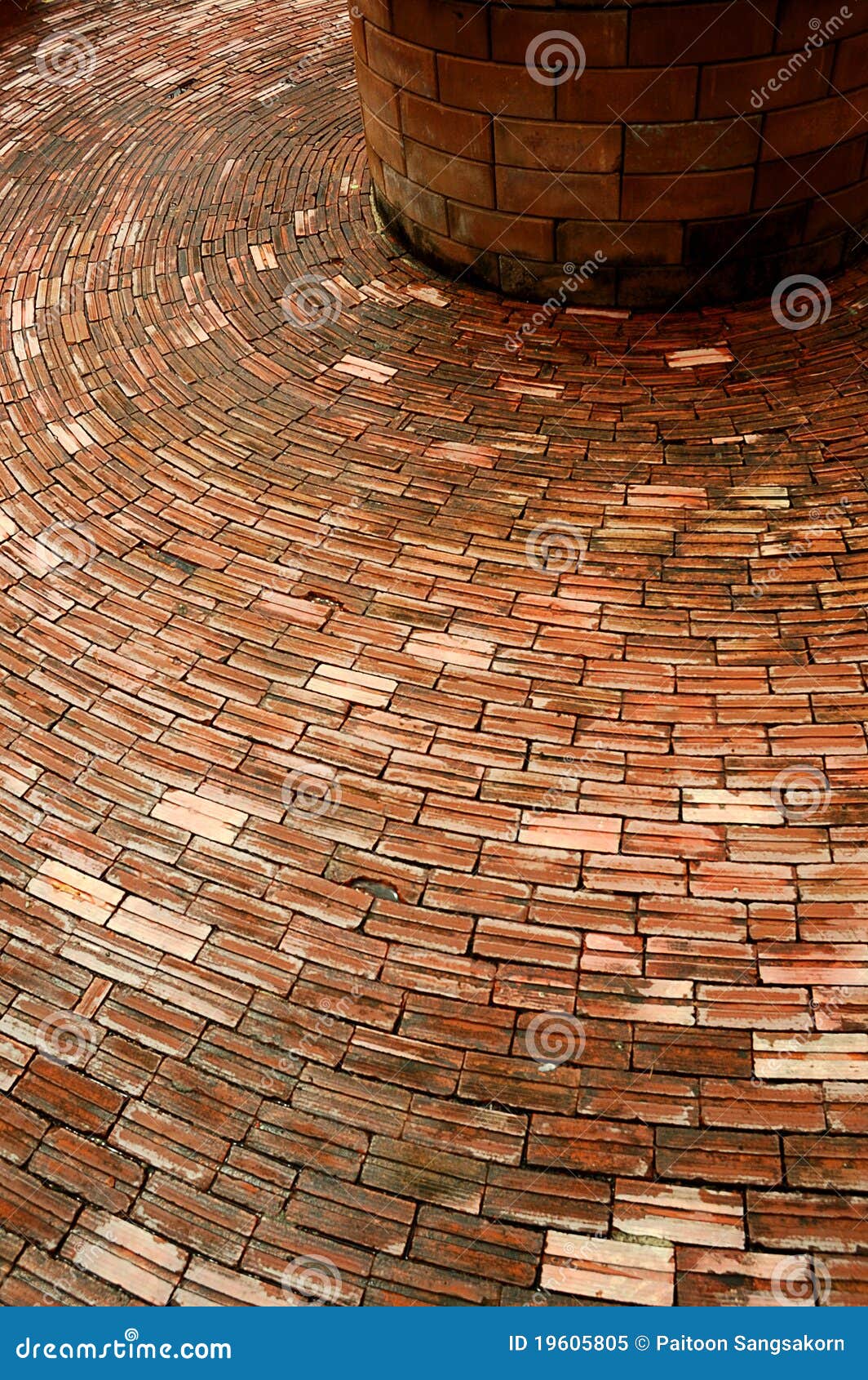 Circle Brick platform stock image. Image of panel, sample - 19605805