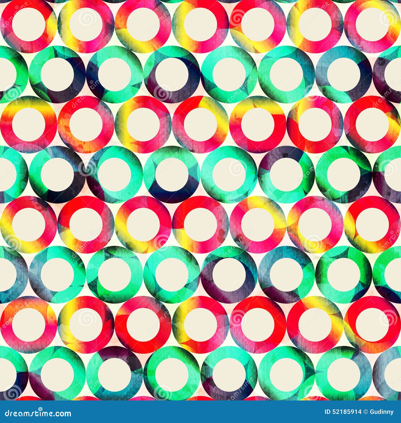 Circle Bright Seamless Pattern Stock Vector - Illustration of colorful ...