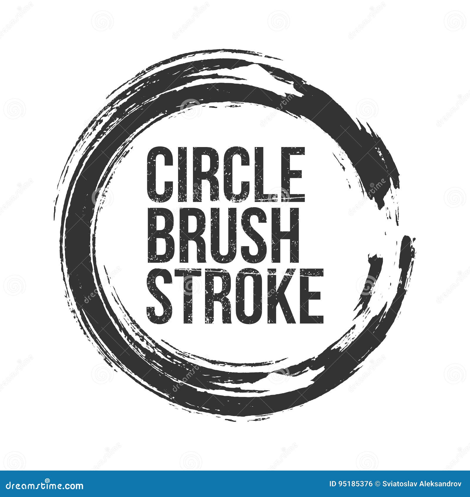 Circle Brush Stroke Frame with Place for Text Stock Vector ...