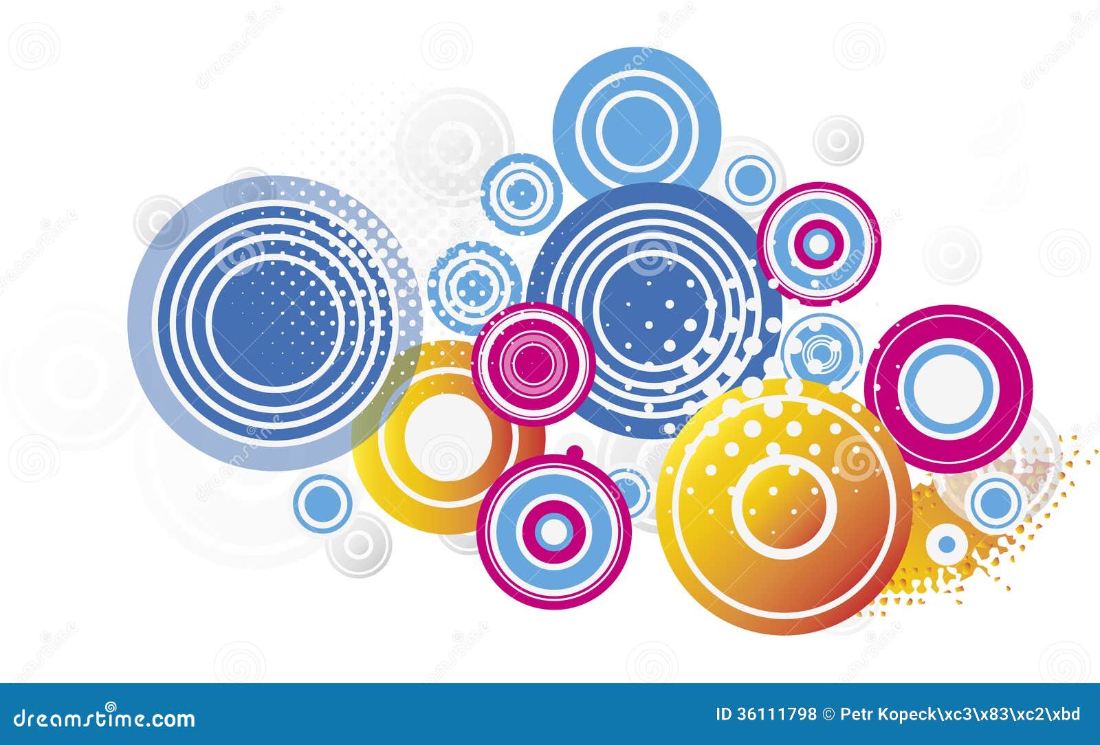 Circle bubble pattern stock vector. Illustration of bright - 36111798