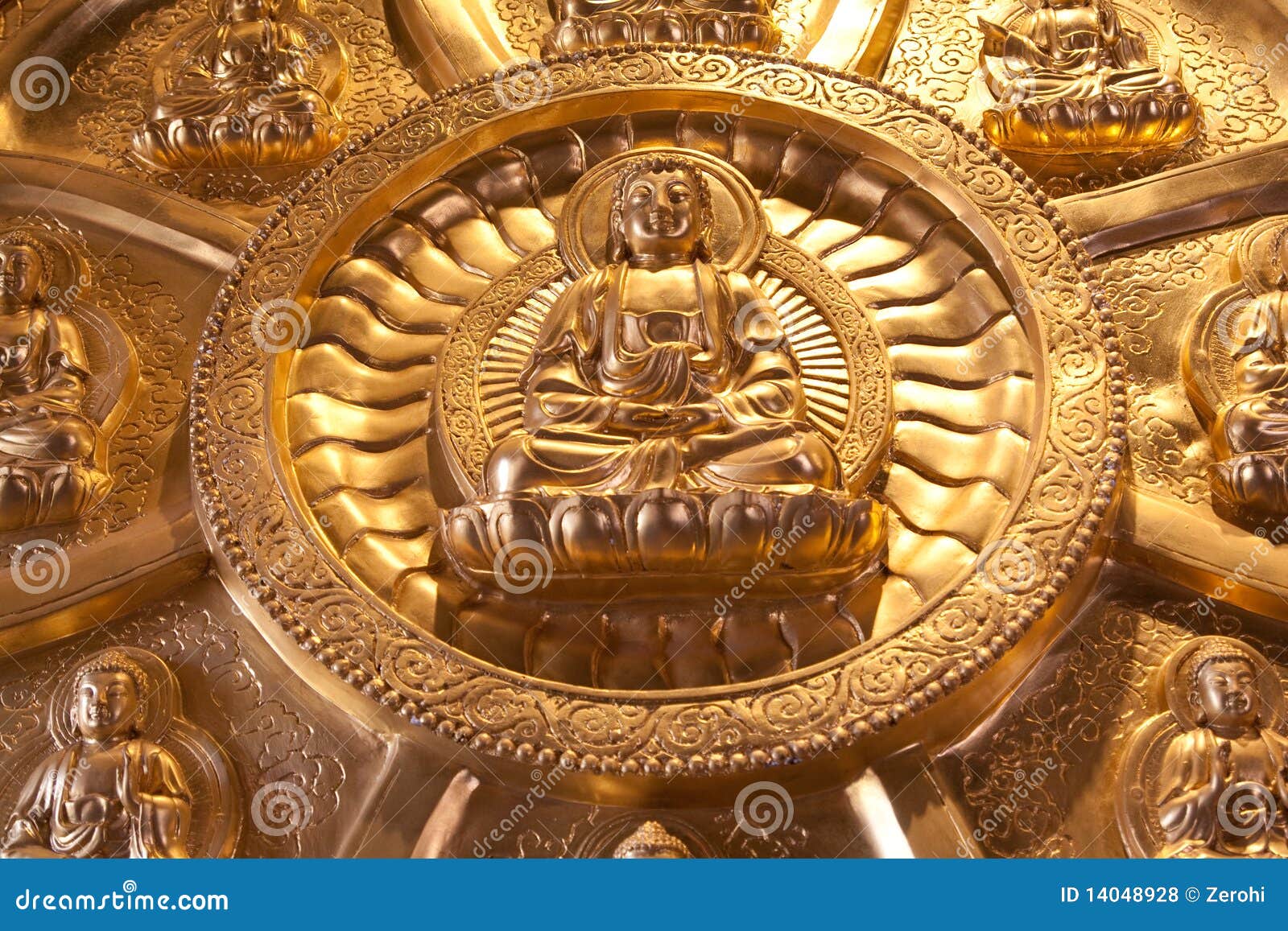 The Circle Buddha Wall stock photo. Image of monastery - 14048928