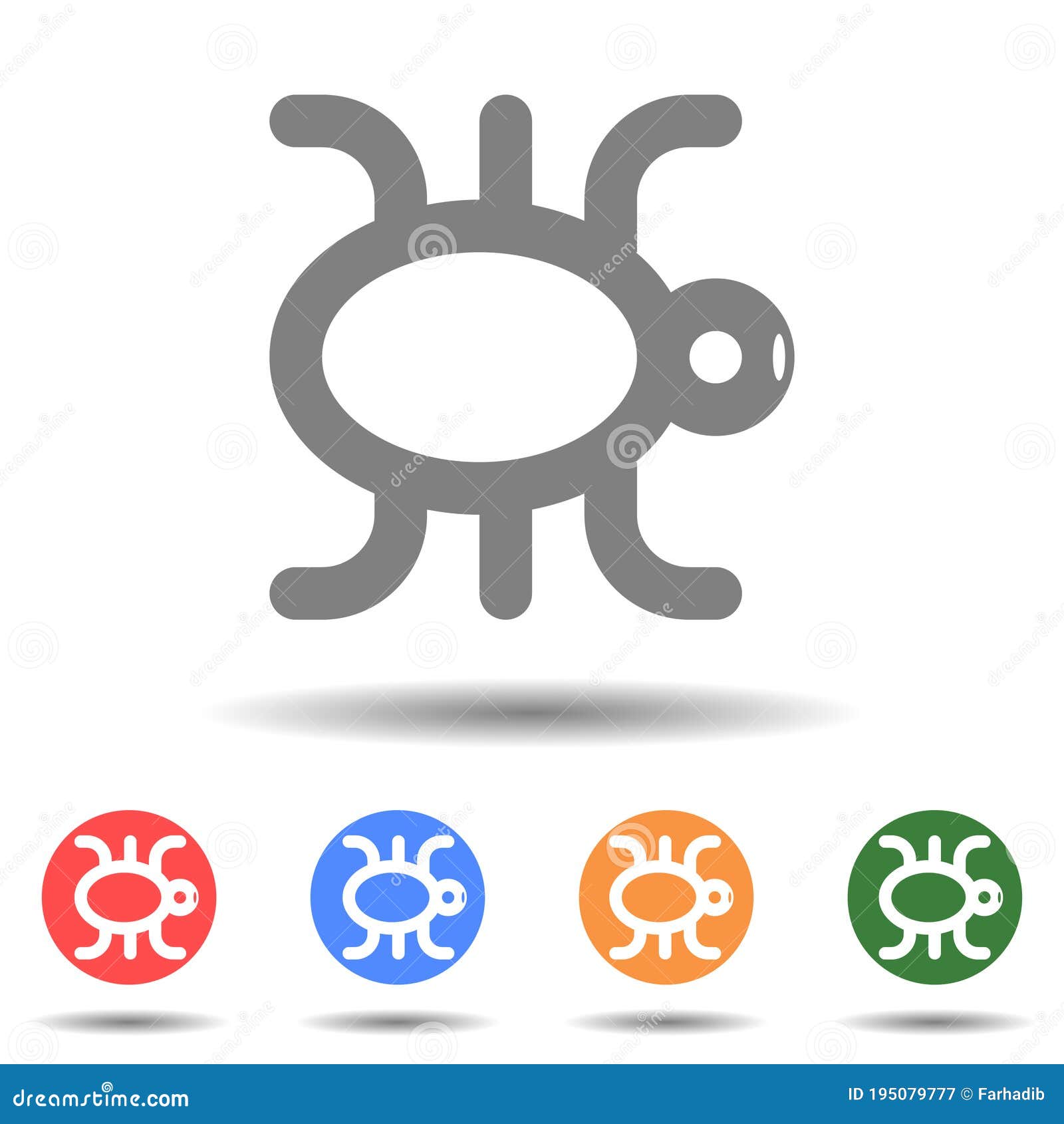 Circle Bug Icon Vector Logo Stock Vector - Illustration of design ...