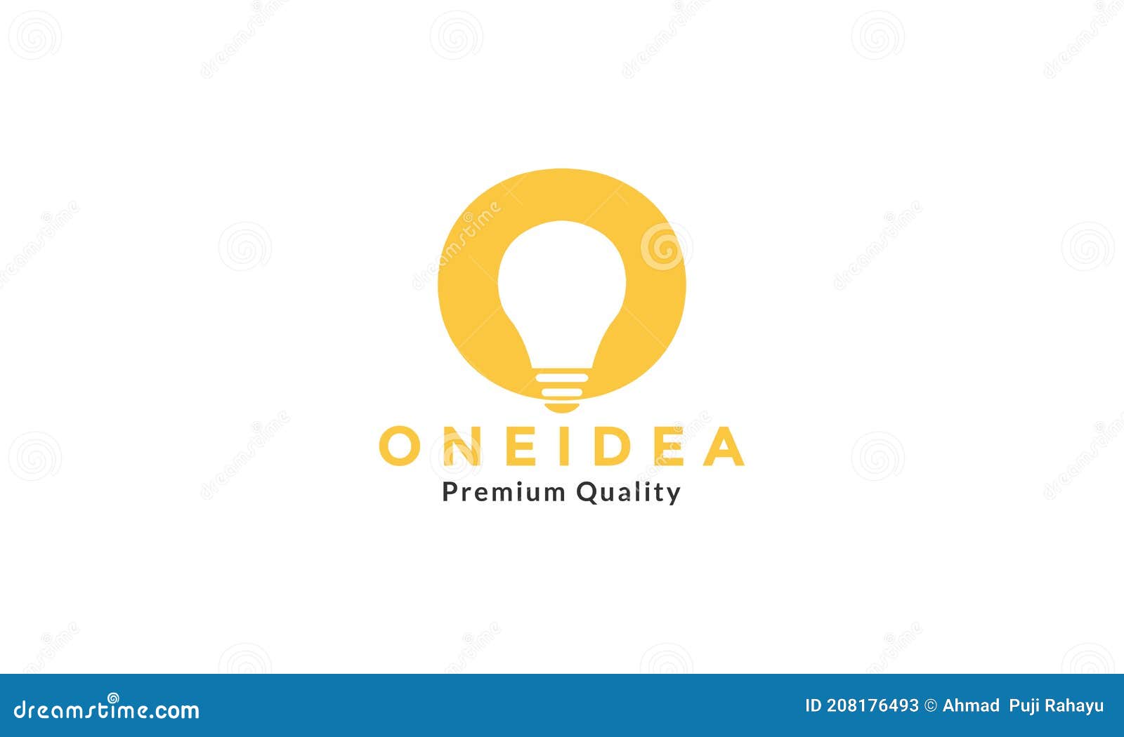 Circle with Bulb Lamp Ideas Logo Symbol Icon Vector Graphic Design ...